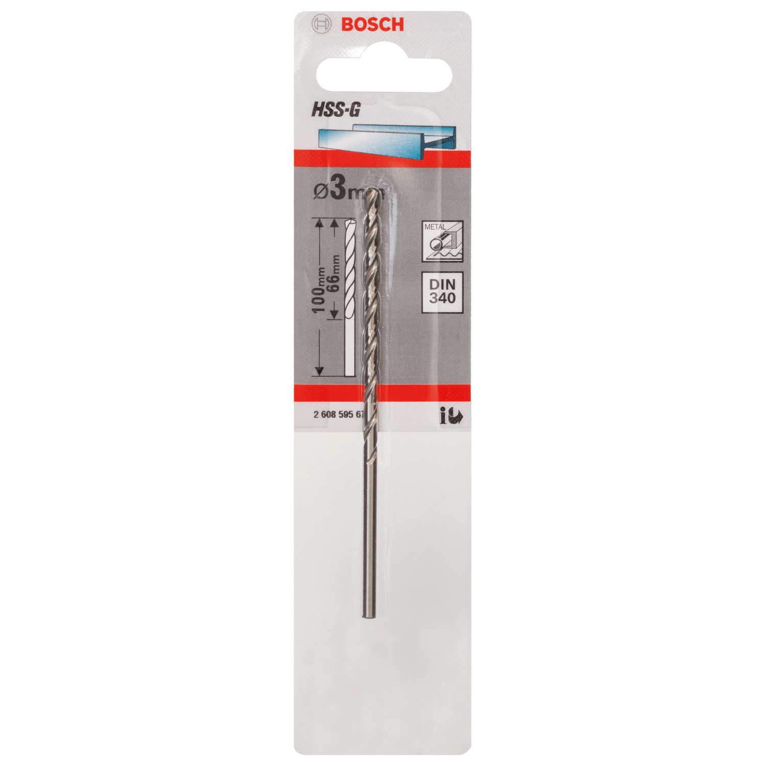 Bosch Metallbohrer HSS-G DIN 340 Ø 3 mm x 66 mm x 100 mm kaufen bei OBI