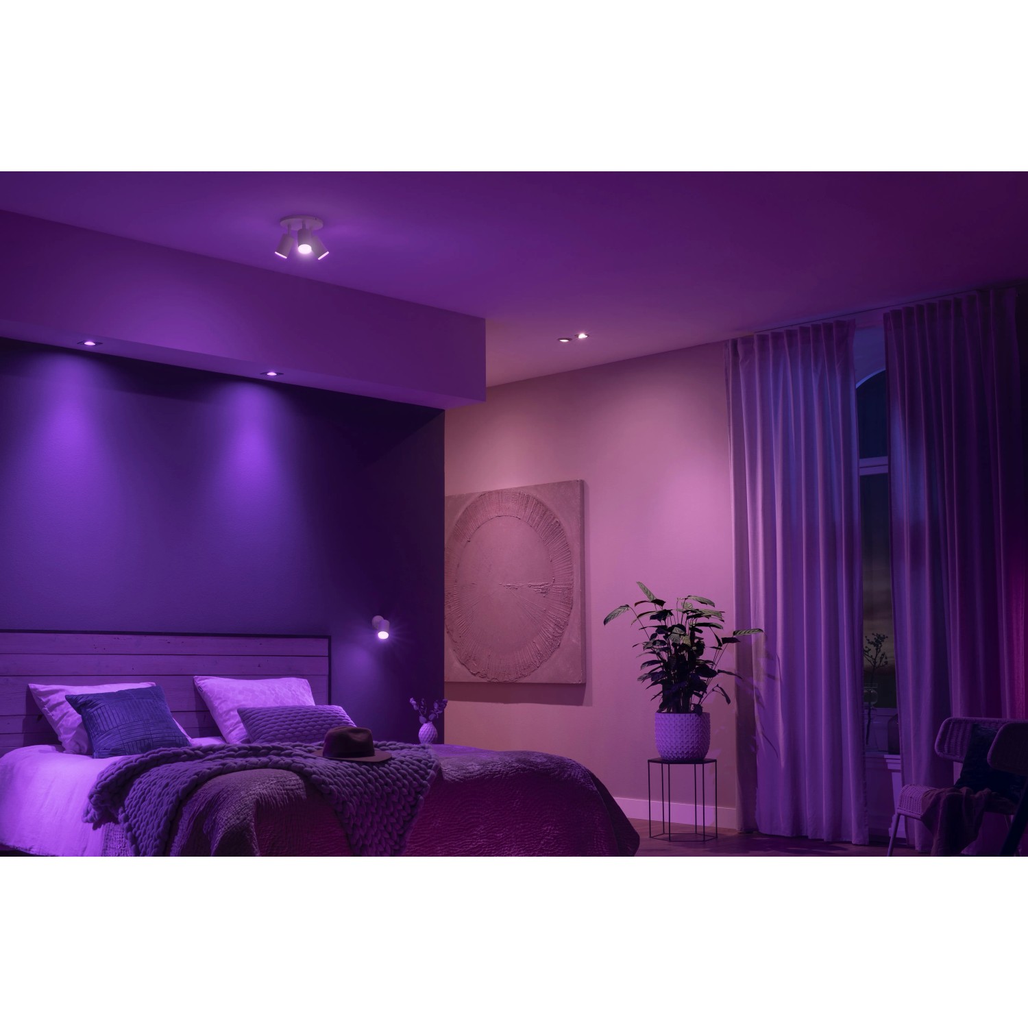 Philips Hue LED-Spot Fugato 3-flammig White & Color Ambiance Weiß Ø 19 ...