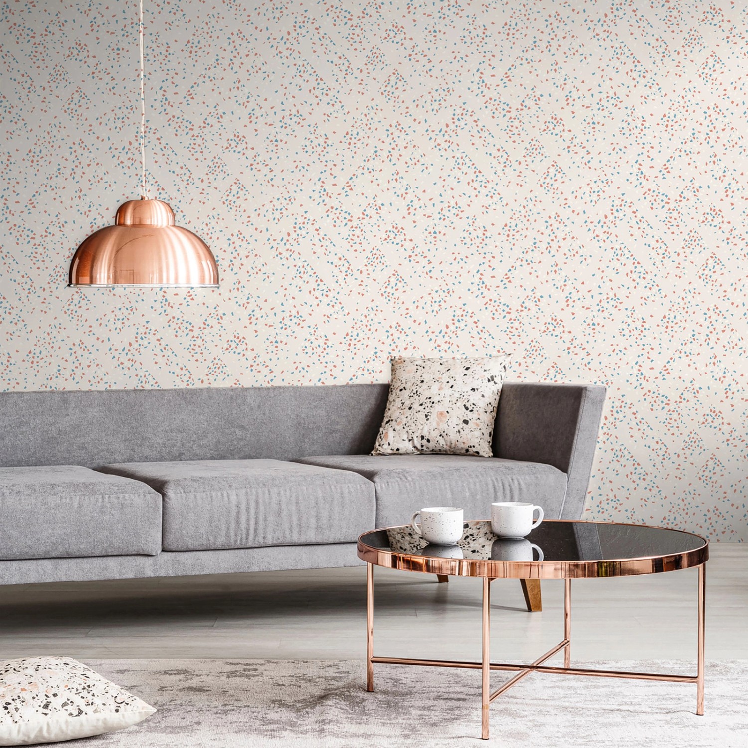 Bricoflor Nordische Tapete in Terrazzo Optik Skandinavische Vliestapete ...