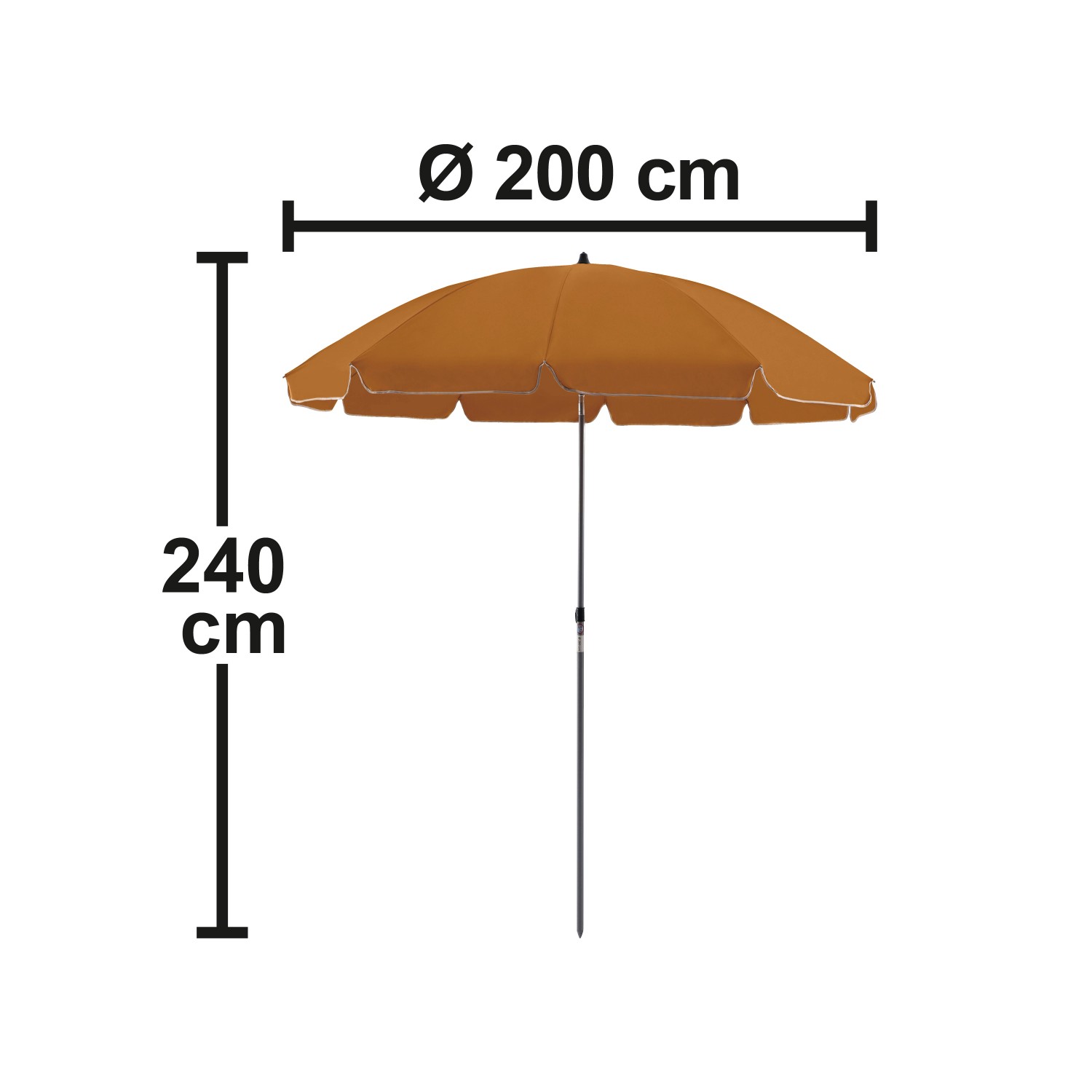 Balkonschirm Ø 200 cm mit Push-Up Mechanik kaufen bei OBI