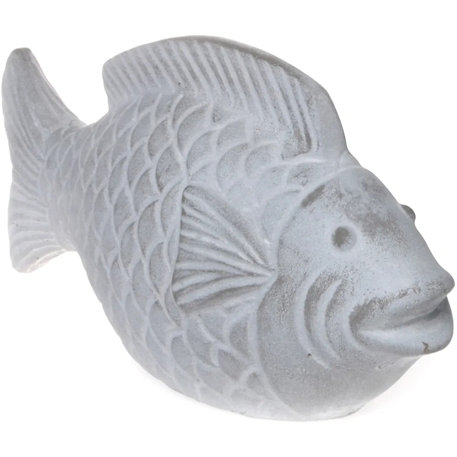 Gartenfigur Fisch maritim Grau-Weiß 33,5 cm kaufen bei OBI