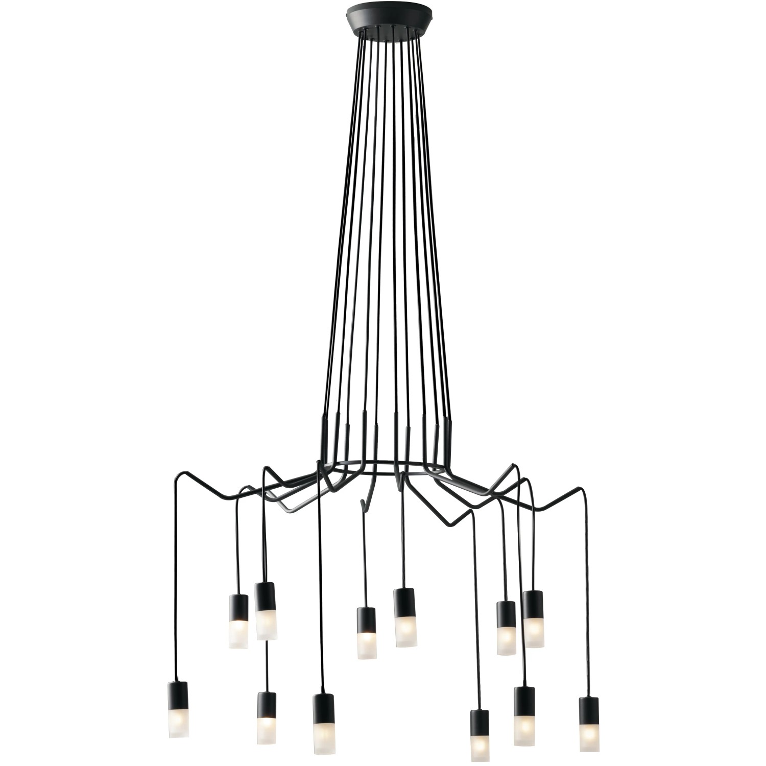 Luce Design Kronleuchter Spider 12-flammig Anthrazit Ø 86,5 cm kaufen ...