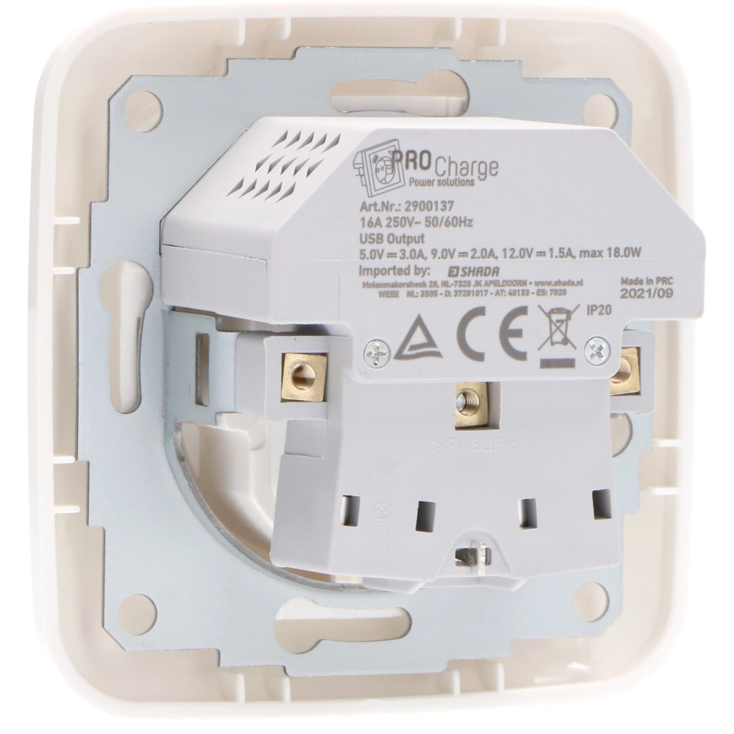 ProCharge Steckdoseneinsatz Reflex SI für ProCharge 1xUSB A + 1xUSB C ...