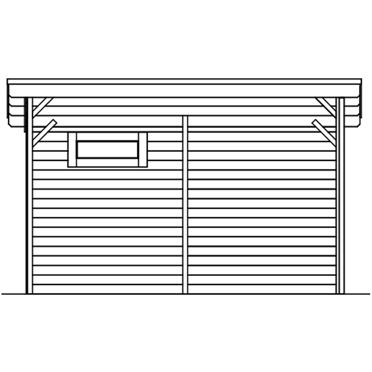 Skan Holz Unterstand Vimmerby 370 cm x 250 cm Natur kaufen bei OBI