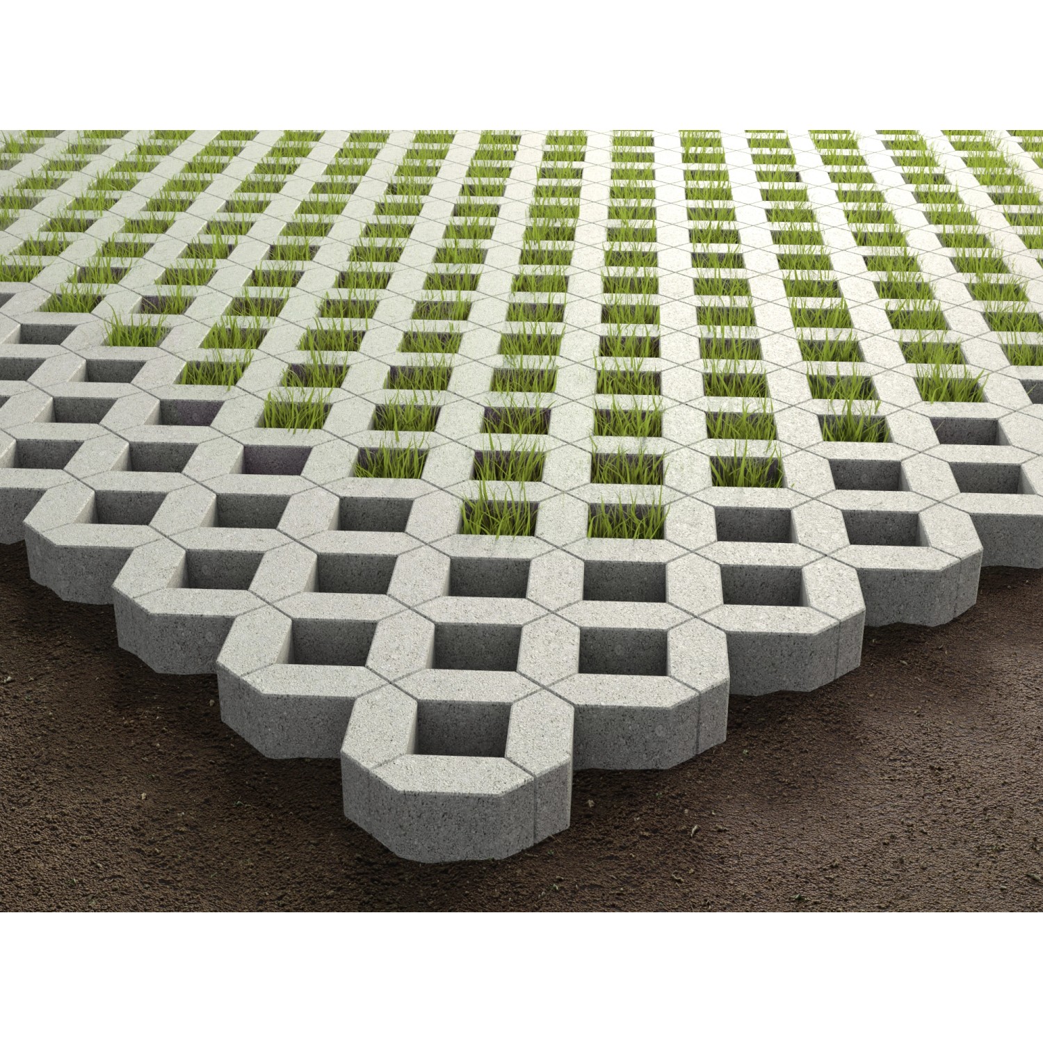 EHL Rasengitterstein Beton Grau 61 cm x 41 cm x 8 cm kaufen bei OBI