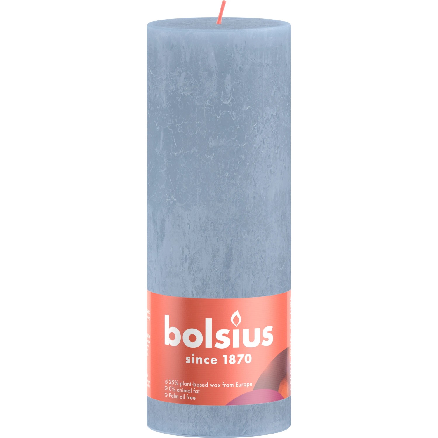 Bolsius Rustik-Kerze Shine Winter Edition Ø 6,8 cm x 19 cm Himmelblau ...