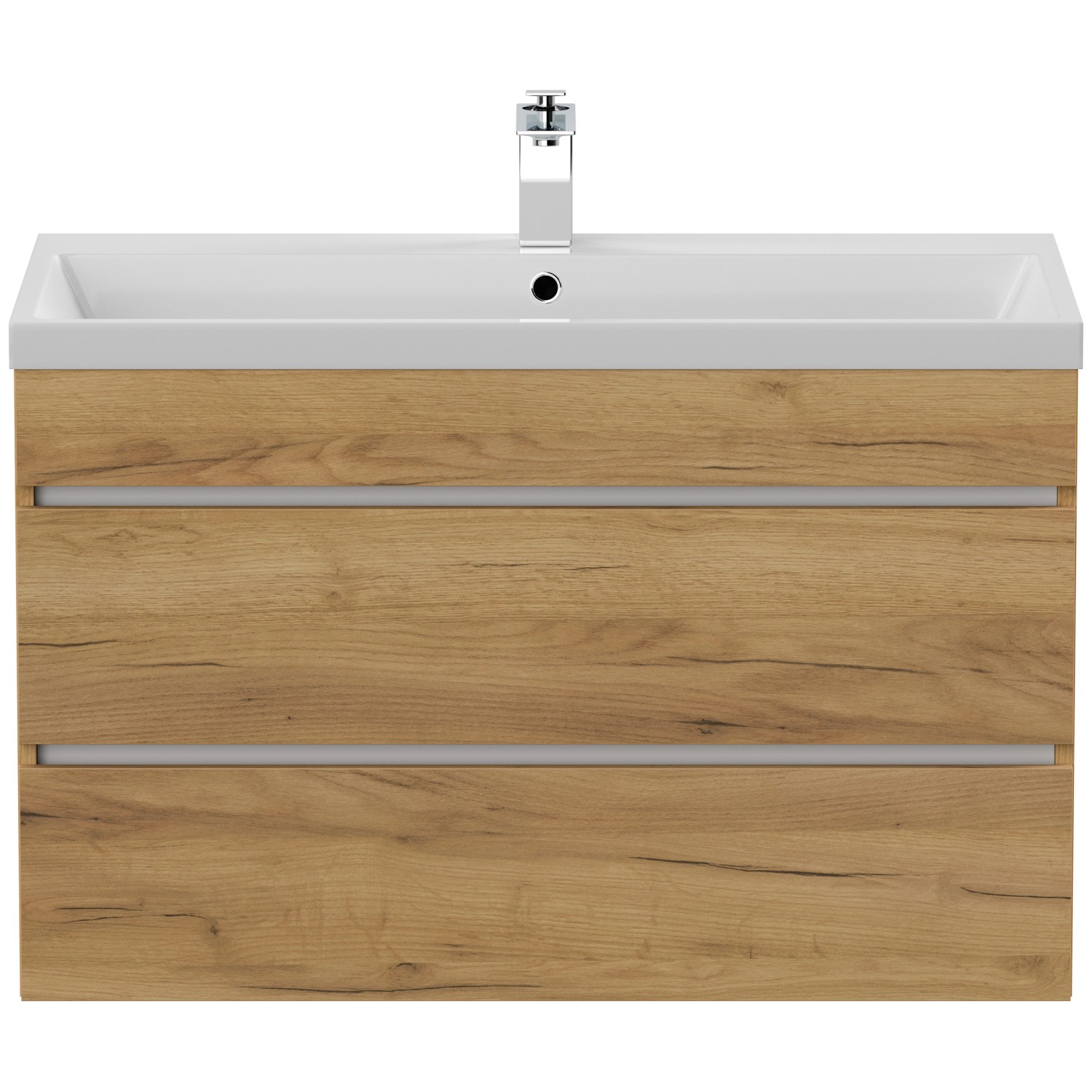 Posseik Badmöbel Felini 90 mit Grifflosen Schubladen Eiche Gold kaufen ...