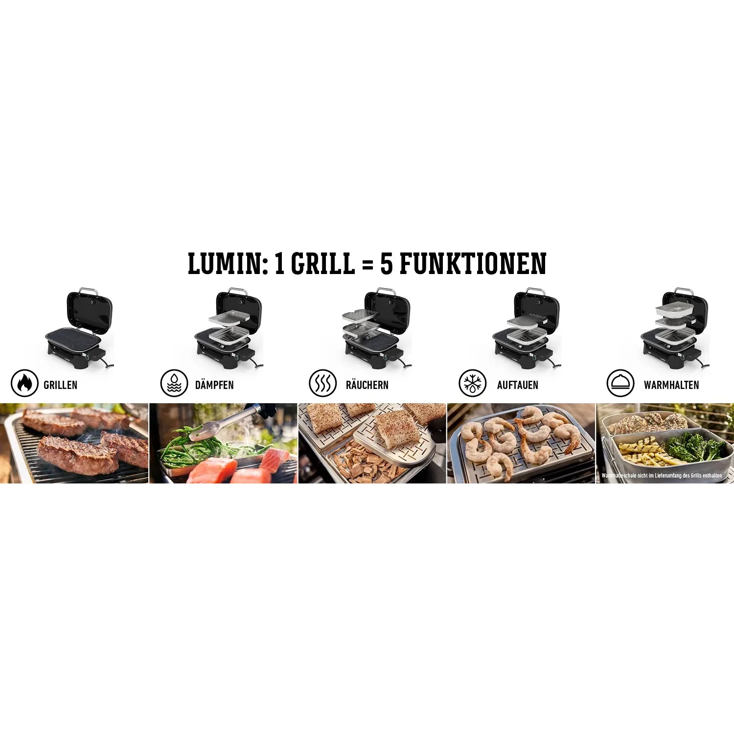 Weber Tischgrill elektrisch Lumin Compact 2200 W 43 x 28 cm kaufen bei OBI