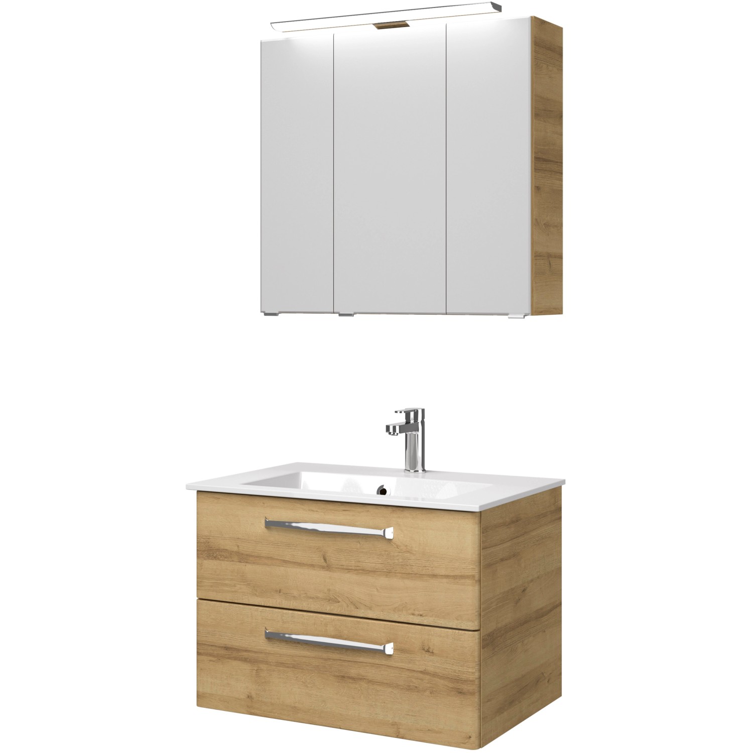 Pelipal Badmöbel-Set Trentino 77 cm Riviera Eiche 3-tlg. kaufen bei OBI