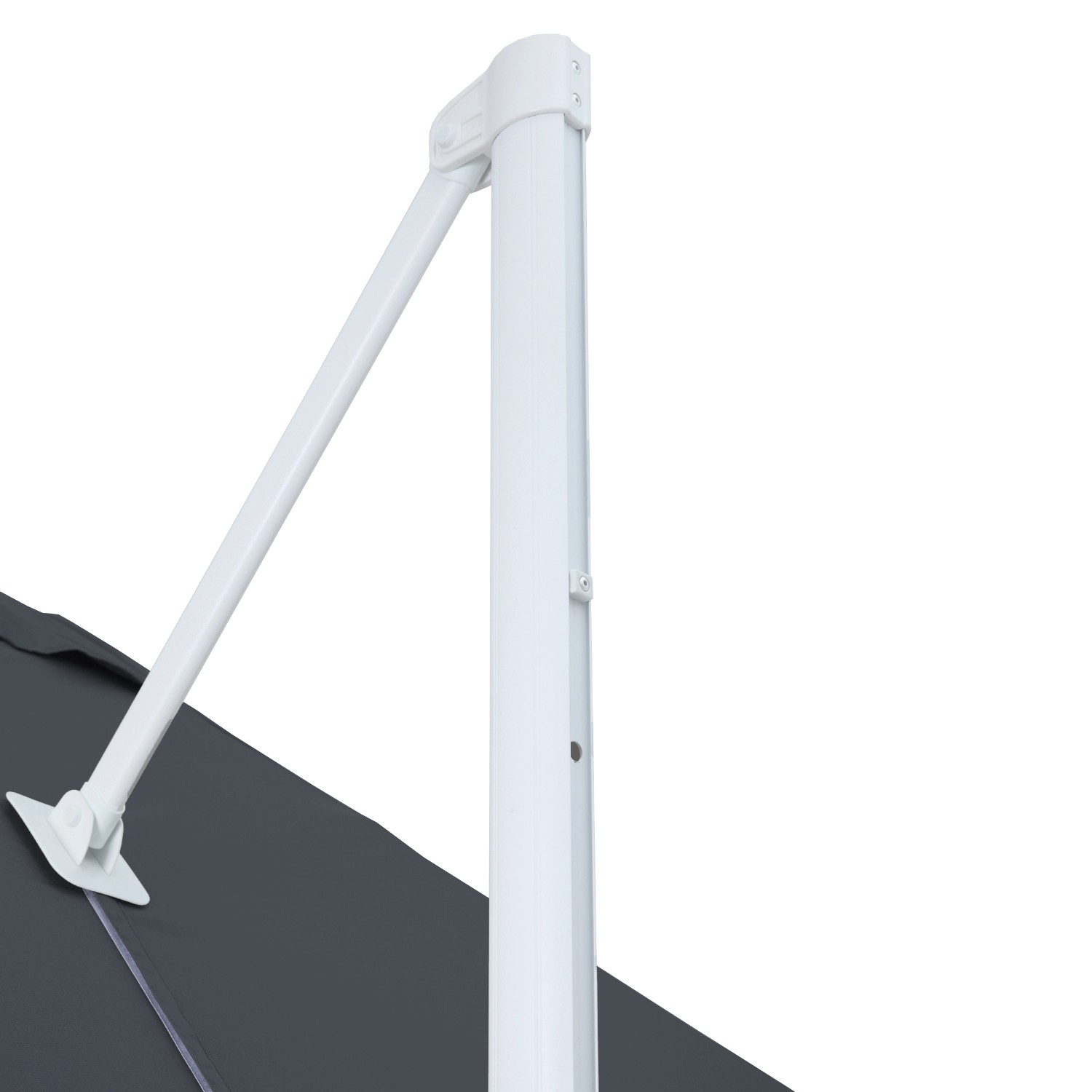 Axi Ampelschirm Coco 200 cm x 300 cm Grau/Weiß kaufen bei OBI