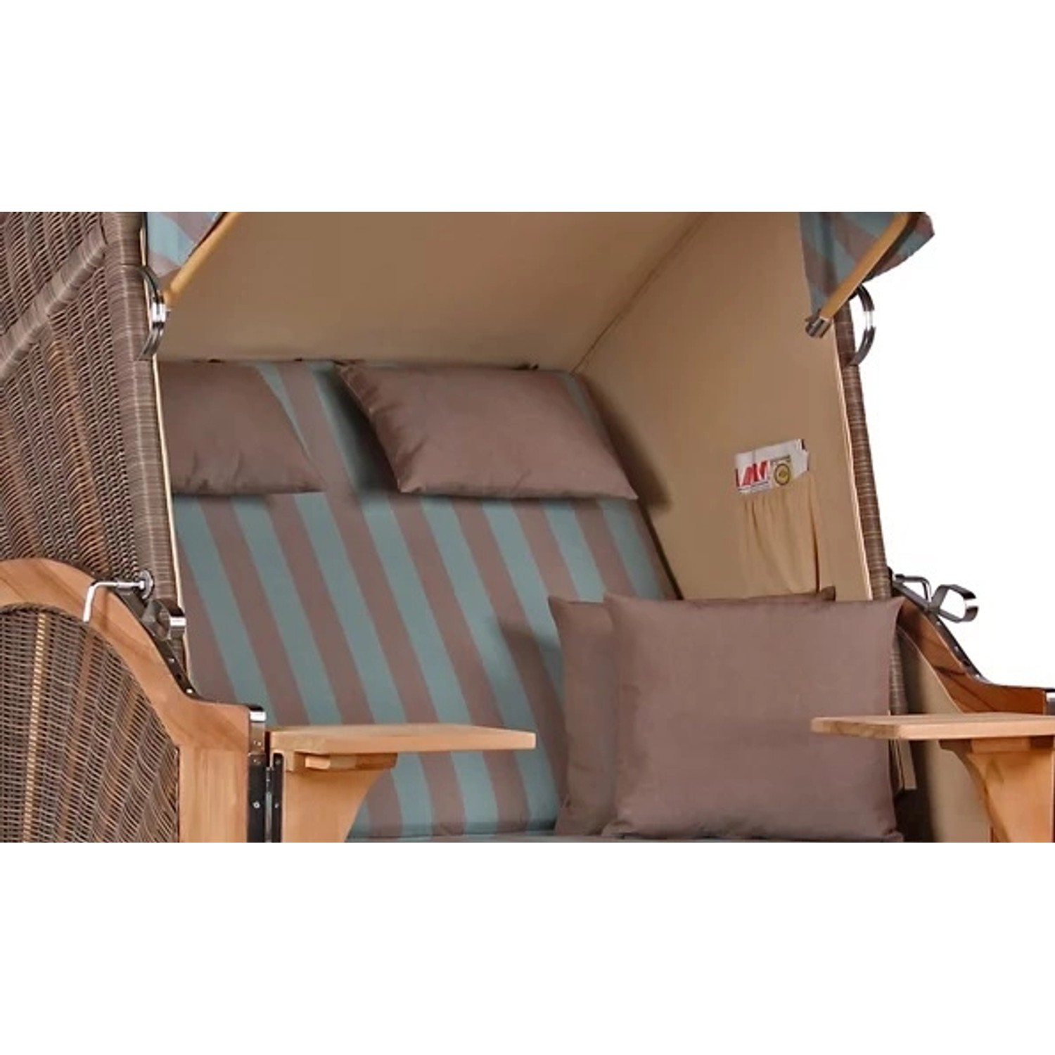 GarWoh Strandkorb Nordstrand Teak PE Grey Dessin 520 kaufen bei OBI