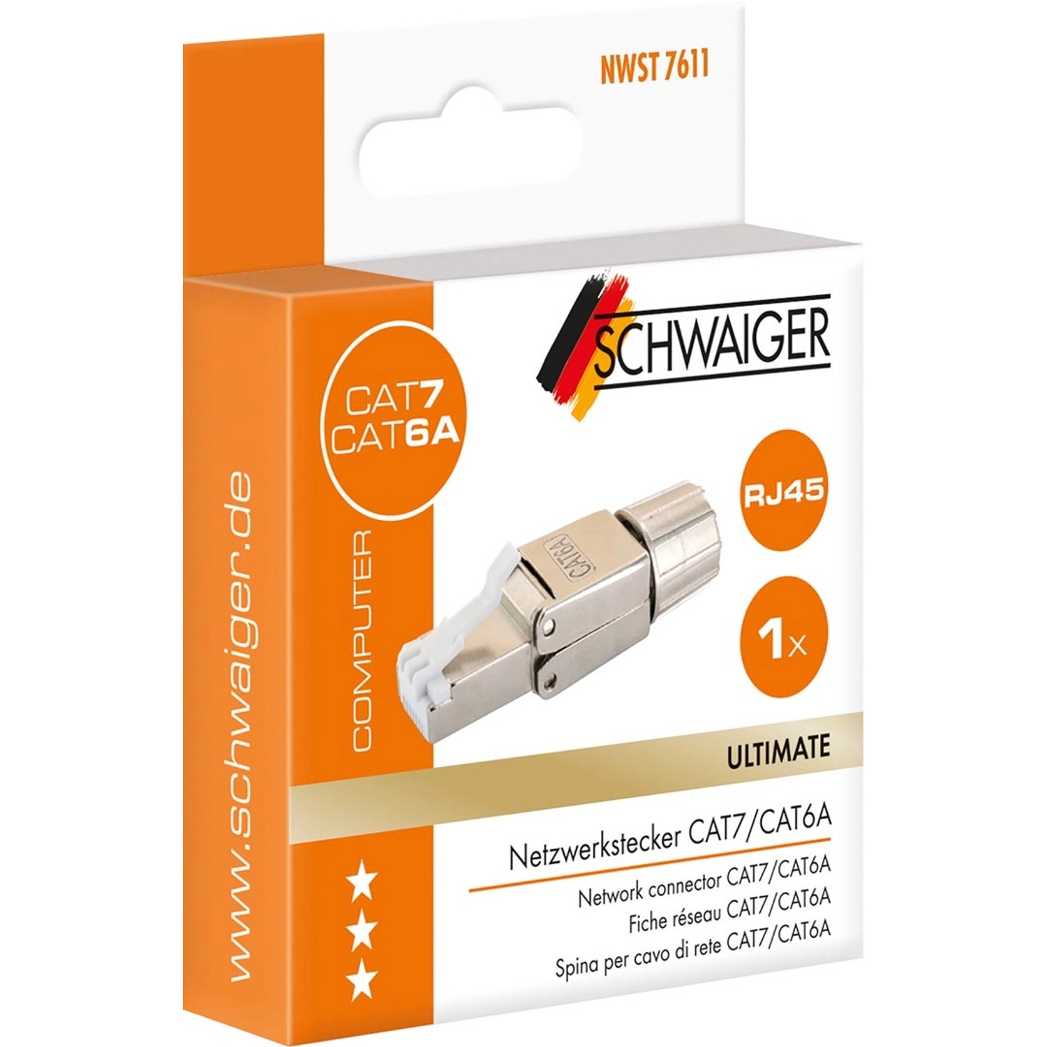 Schwaiger® Netzwerkstecker CAT7/CAT6A Metall 1 Stück RJ45 kaufen bei OBI