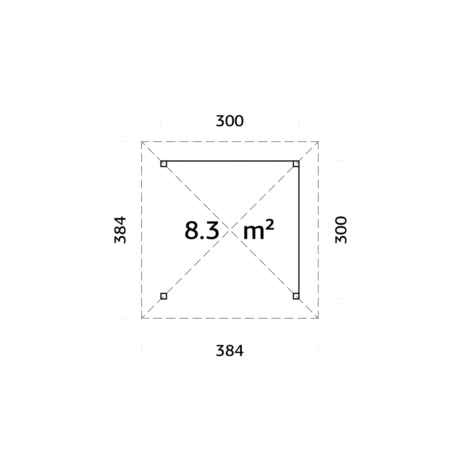 Palmako Pavillon Bianca Set102 Naturbelassen 300 cm x 300 cm FSC ...