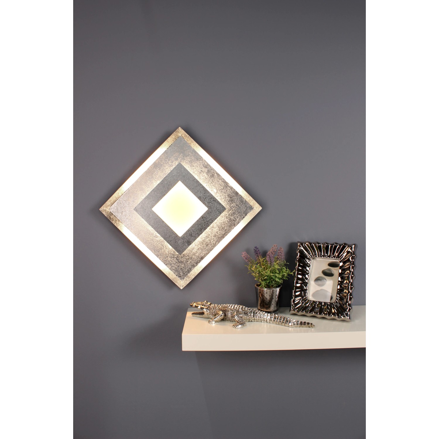 Luce Design LED Wandleuchte innen Window Silber 39 x 39 cm kaufen bei OBI