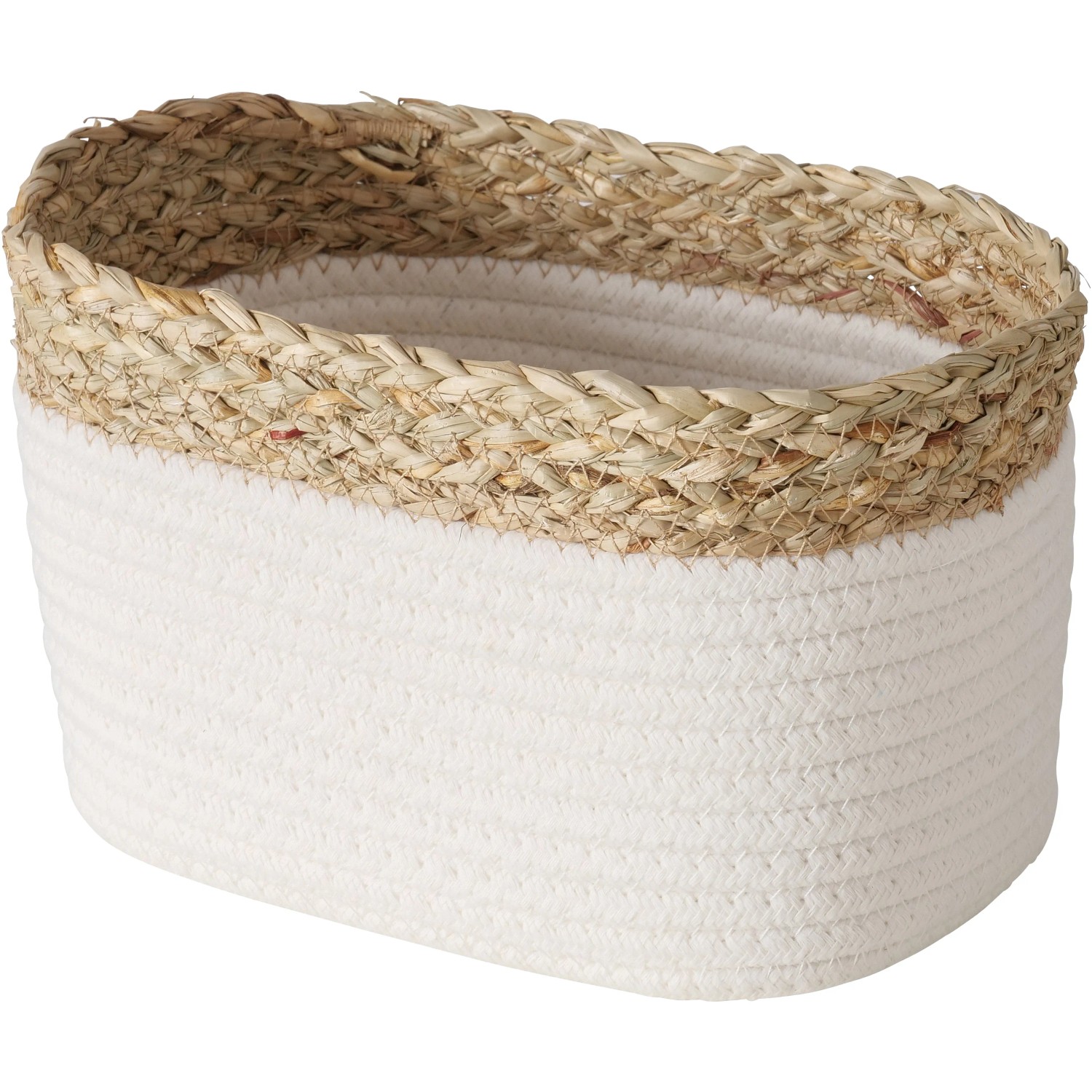 Boltze Deko-Korb Ioana 15 cm x 23 cm x 30 cm Weiß kaufen bei OBI