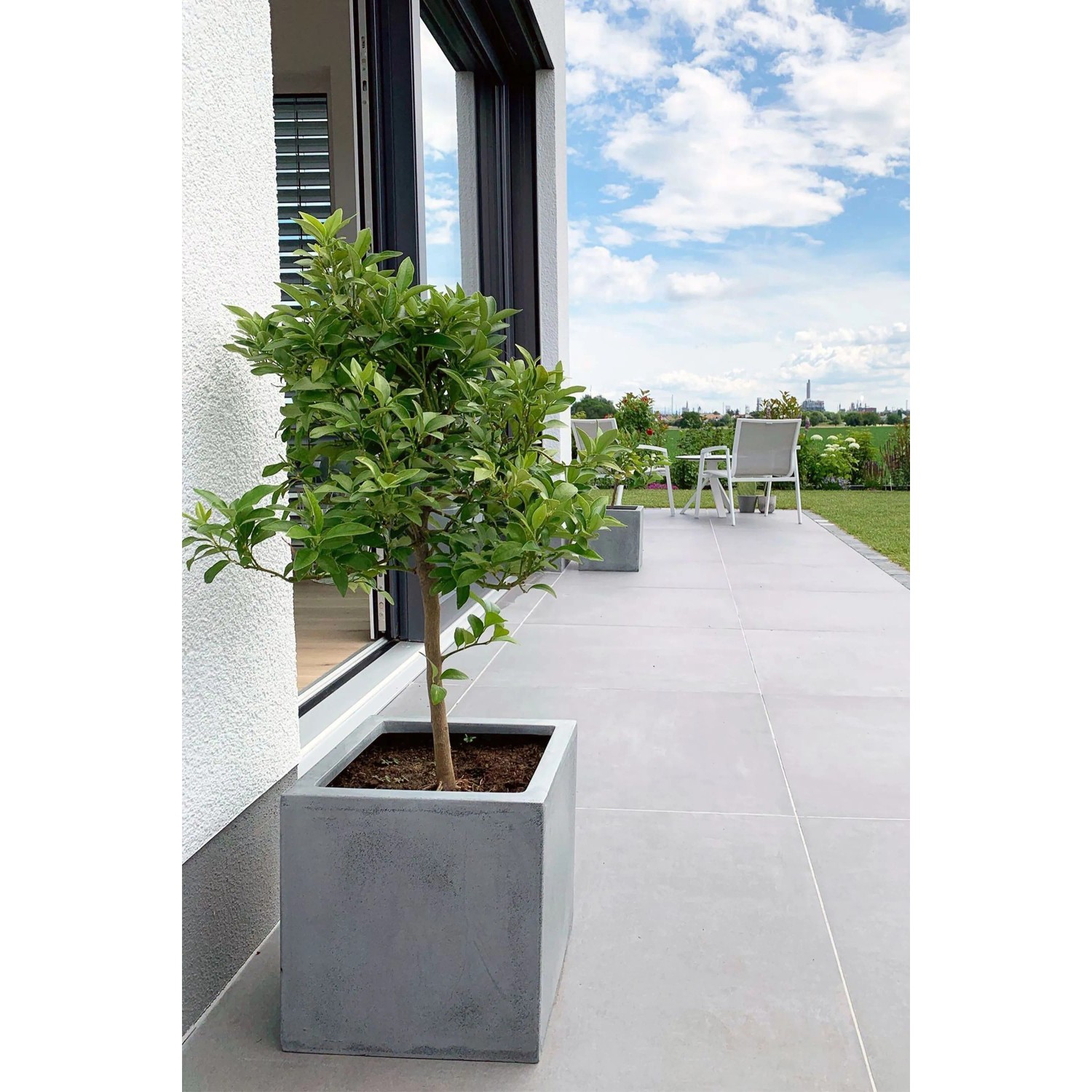 Pflanzkubel Betonoptik Outdoor