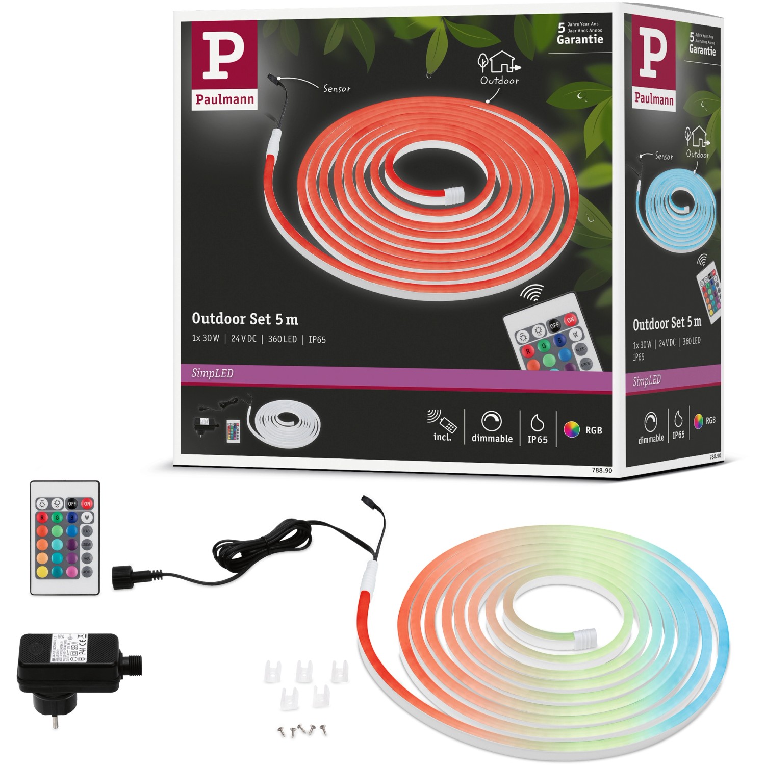 Paulmann SimpLED LED Strip Outdoor RGB Komplett-Set 5 m Weiß kaufen bei OBI