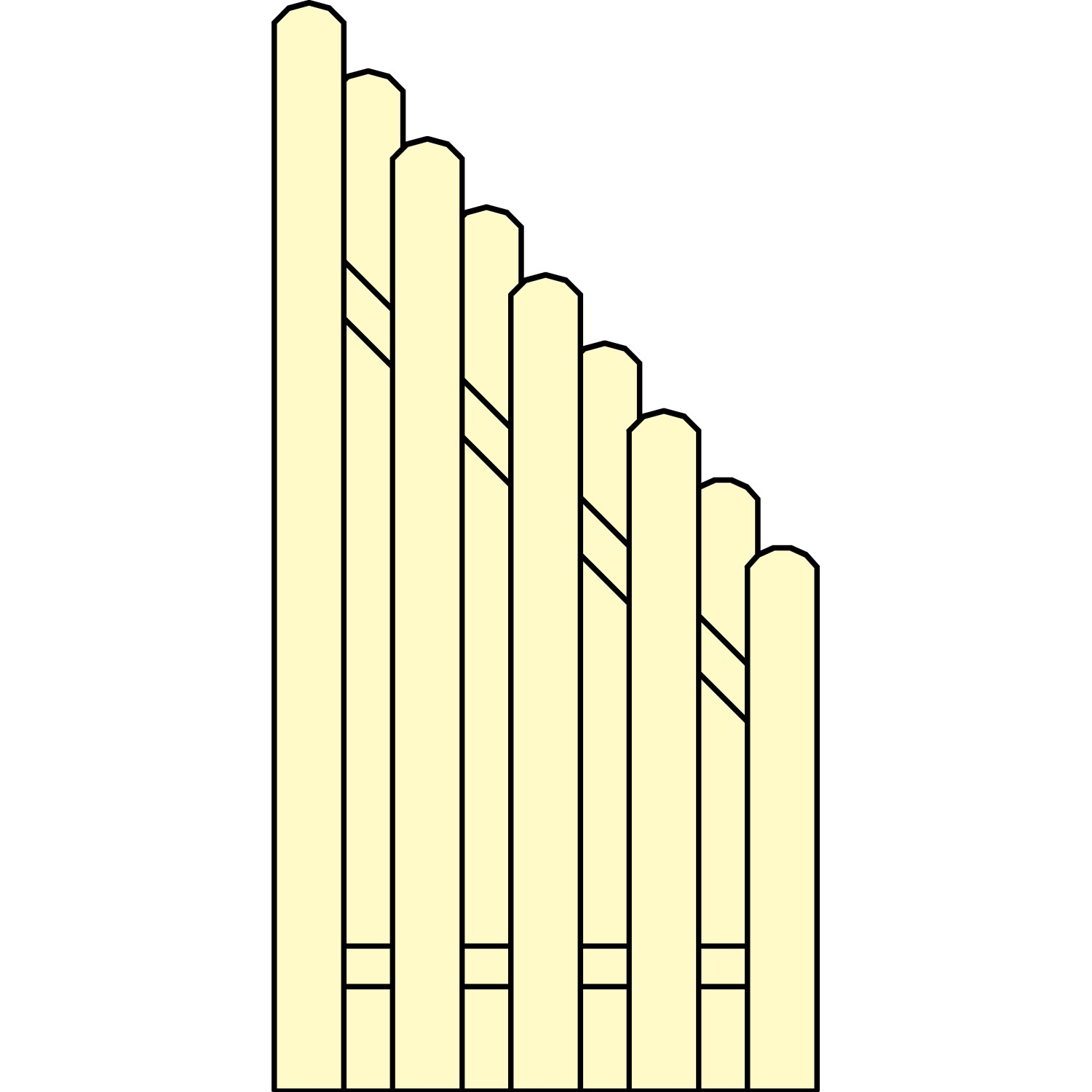 Sichtschutzzaun-Element Lüneburg geschlossen Douglasie 180/90 cm x 90 ...