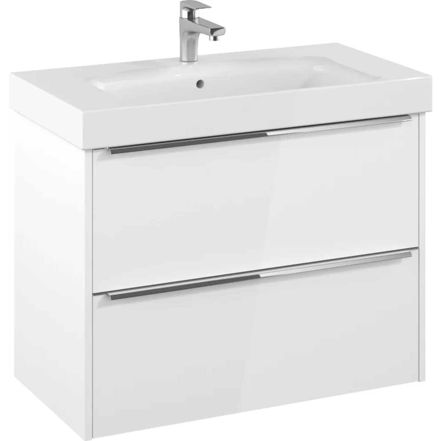 Waschbeckenunterschrank Weiss Hochglanz
