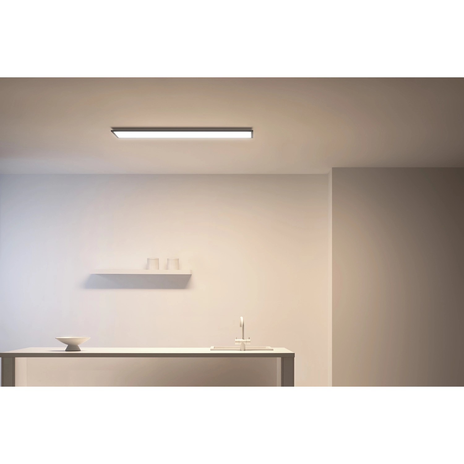 WiZ LED-Panel Rechteckig Tunable White 3400 lm Schwarz 119,5 cm x 29,5 ...