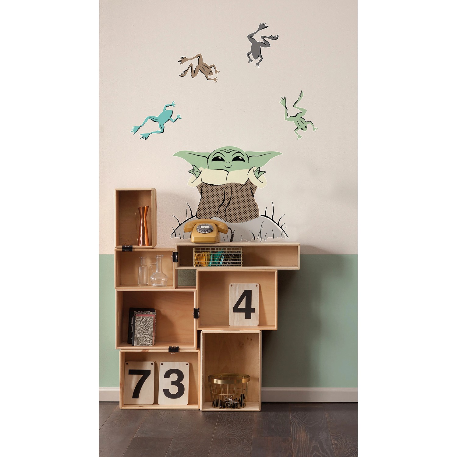 Komar Deco-Sticker Star Wars The Mandalorian Grogu Enchanted Frogs ...