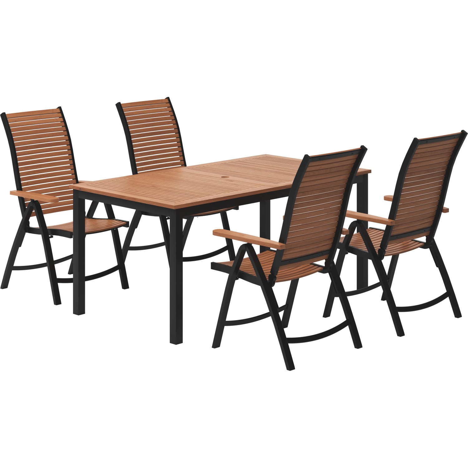 Sitzgruppe Bonlee 5-tlg. Aluminium Grau kaufen bei OBI