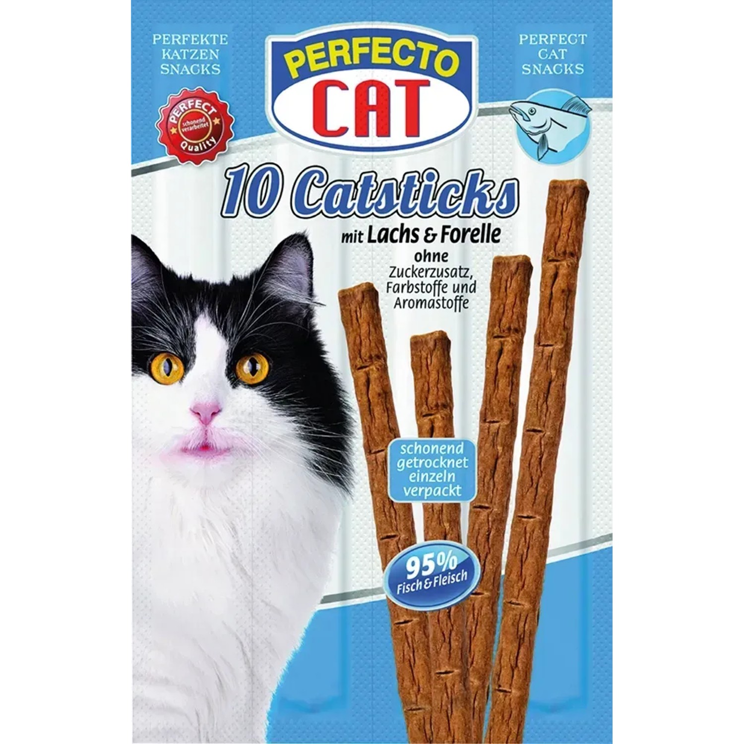 Perfecto Cat Katzenleckerlis Lachs & Forelle 10 Stück kaufen bei OBI