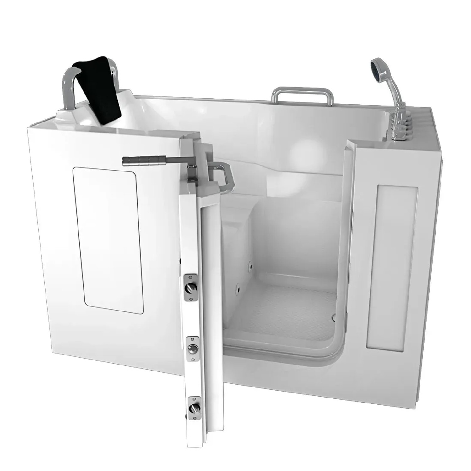 AquaVapore Sitzwanne Whirlpool Badewanne mit Tür S07WP-TH-C-L 140x76cm ...
