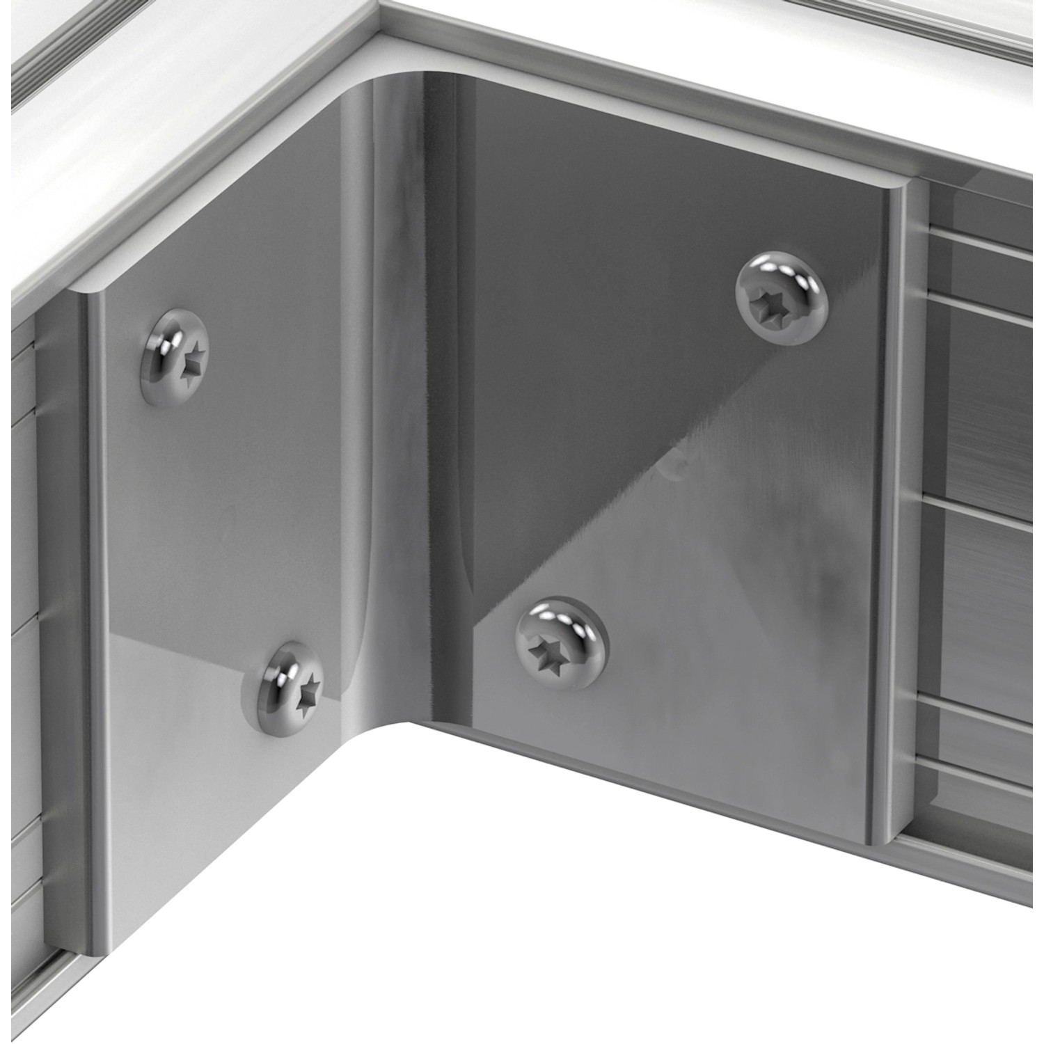 GS Terrassen T-Verbindungswinkel für Jumbo-Profile 110 mm x 60 mm Alu ...