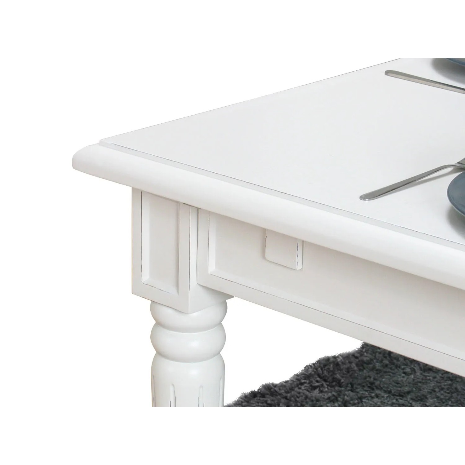 ebuy24 Esstisch ausziehbar Amaretta 180 cm Antik Weiß kaufen bei OBI