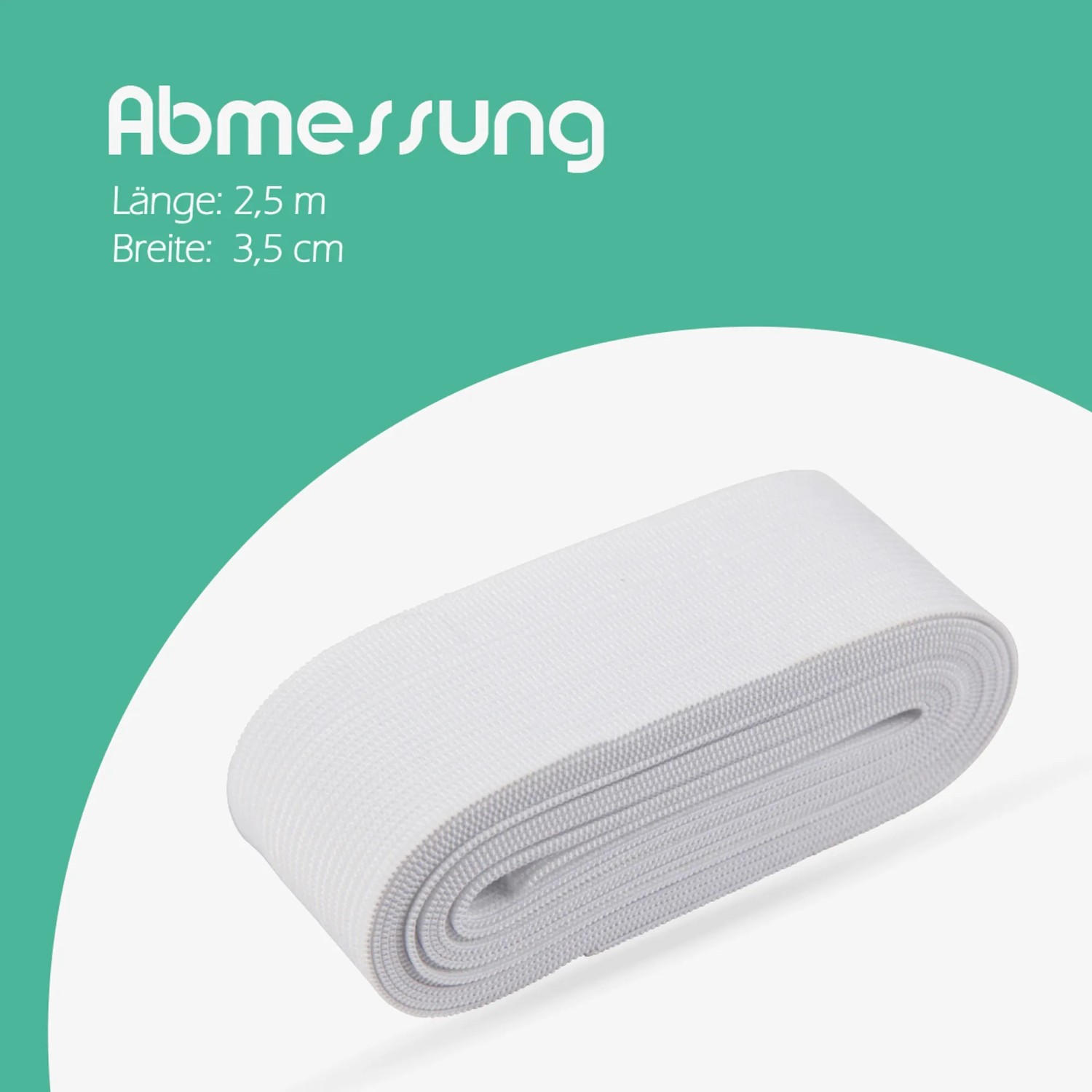 ProHome Gummiband 2,5 m x 3,5 cm Weiß kaufen bei OBI