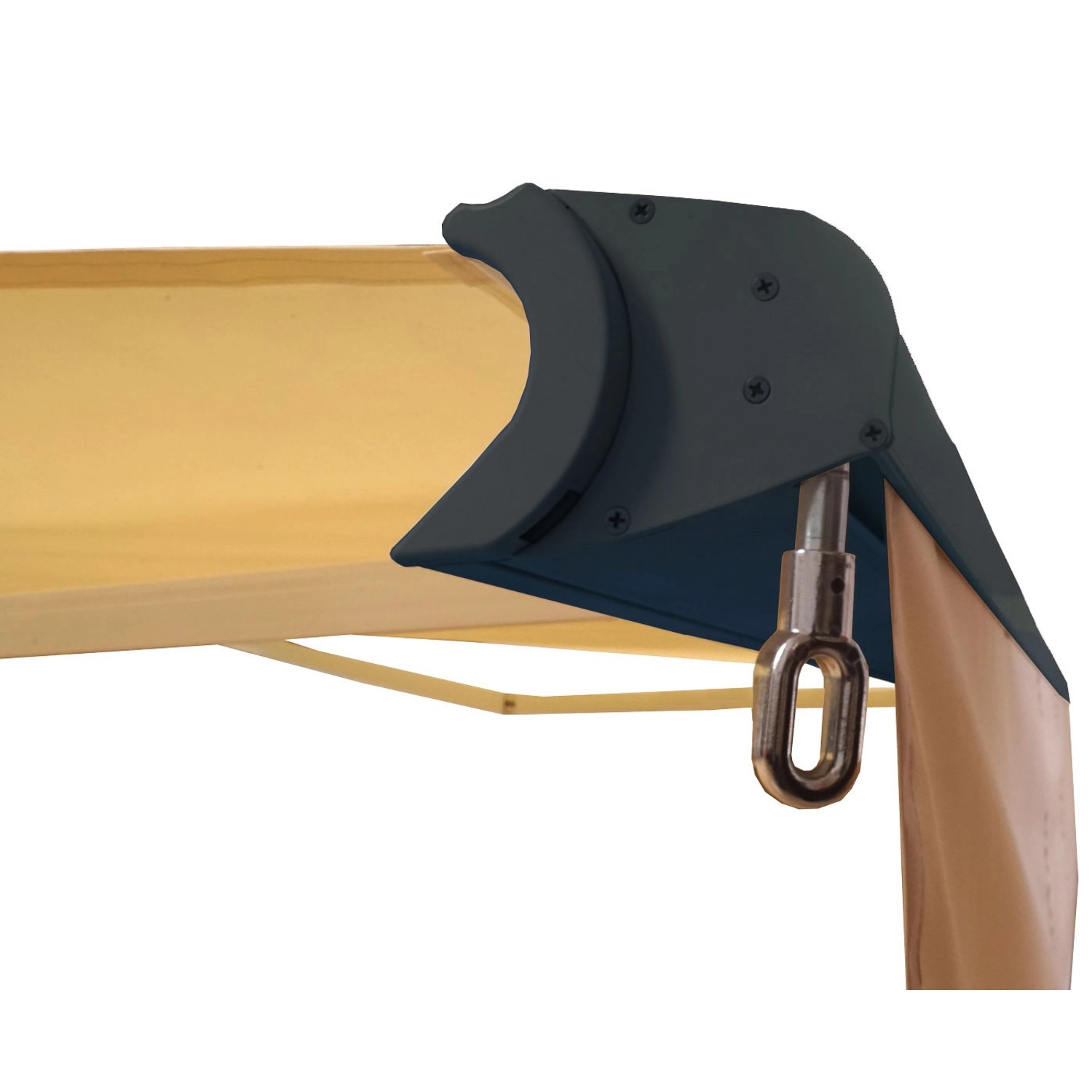 MCW Kassetten-Markise H124 Volant Ausfahrbar 4,5x3m Polyester Creme Anthrazit kaufen bei OBI