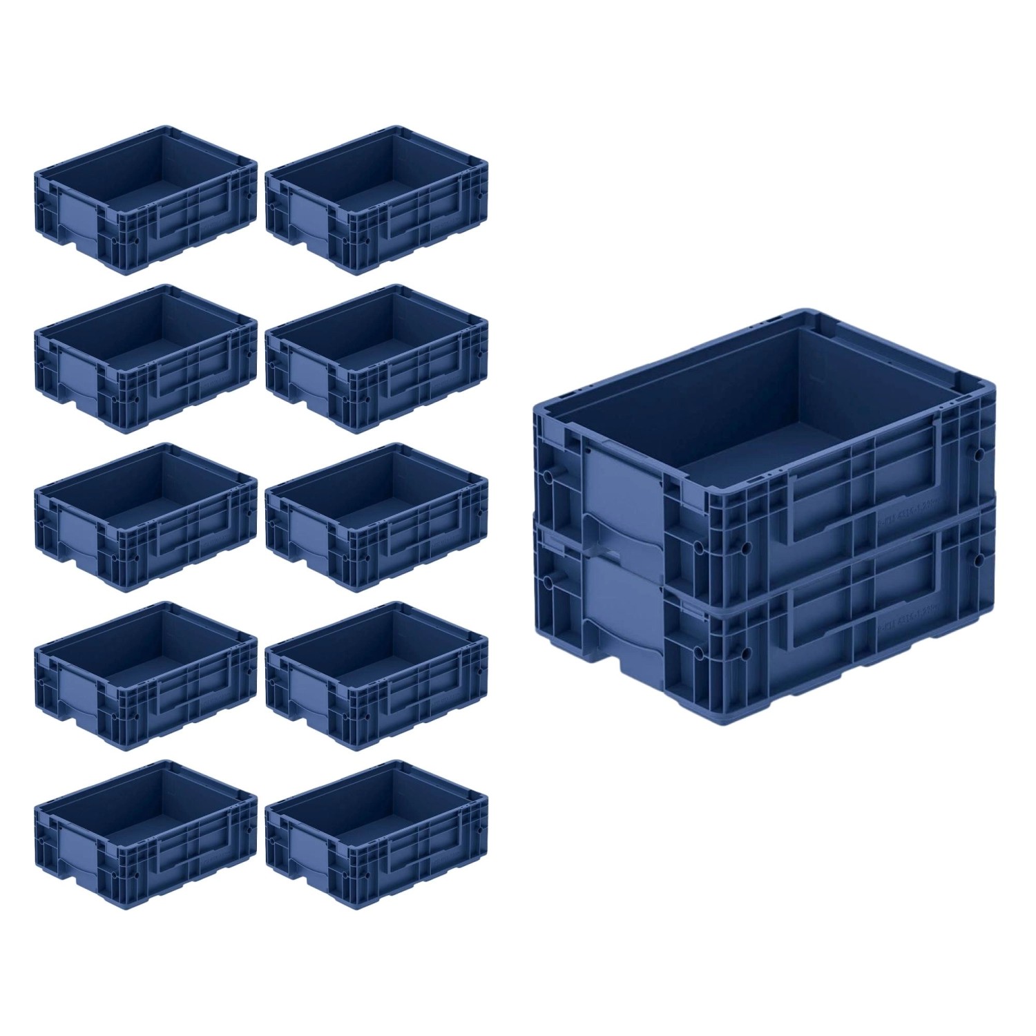 SuperSparSet 12 x VDA KLT Kleinladungsträger Mit Verbundboden HxBxT 14 ...