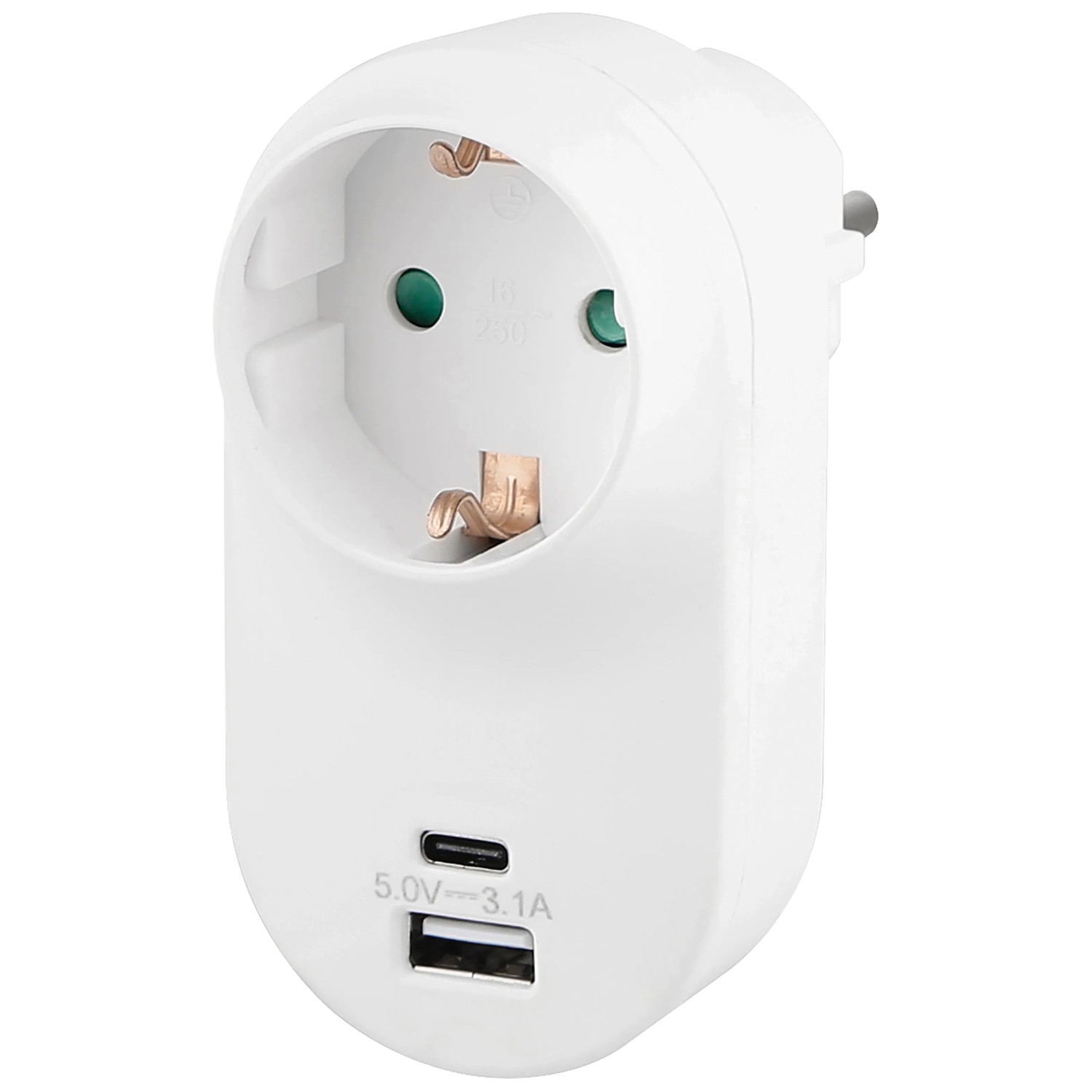 Ladegerät USB Steckdosenadapter 2x USB 230 V weiß kaufen bei OBI