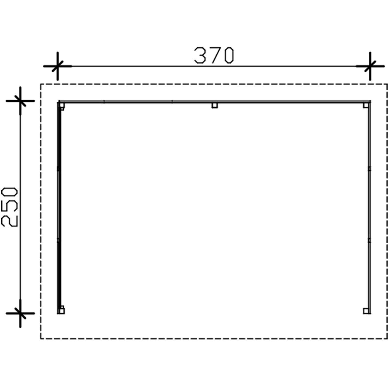Skan Holz Unterstand Vimmerby 370 cm x 250 cm Schiefergrau kaufen bei OBI