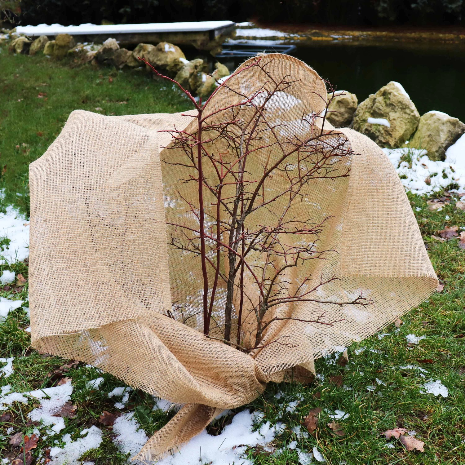 Aquagart 65m x 1m Jutegewebe 215g/m² Jutematte Gartenjute Jute Stoff Sackleinen Juteband kaufen ...