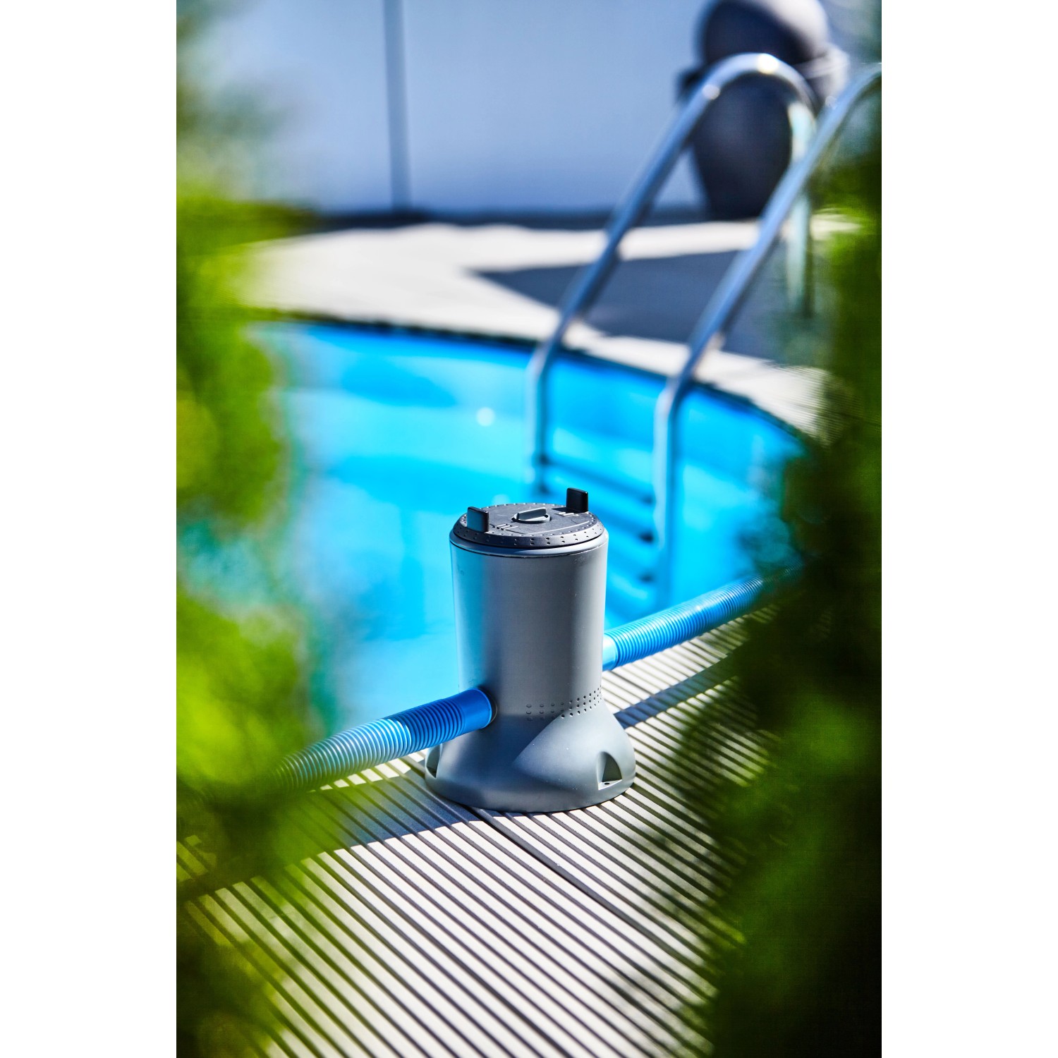 Summer Fun Solar-Pool-Kartuschenfilteranlage 1000 l/h mit Solarmodul u ...
