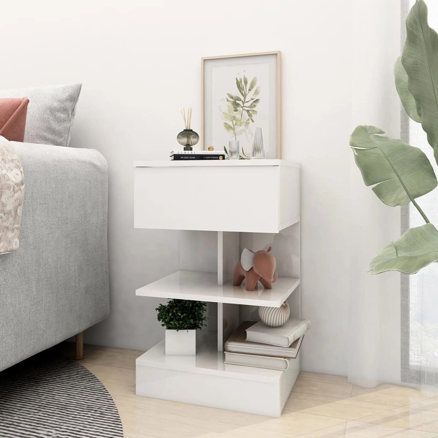 Starki 1 drawer bedside table store