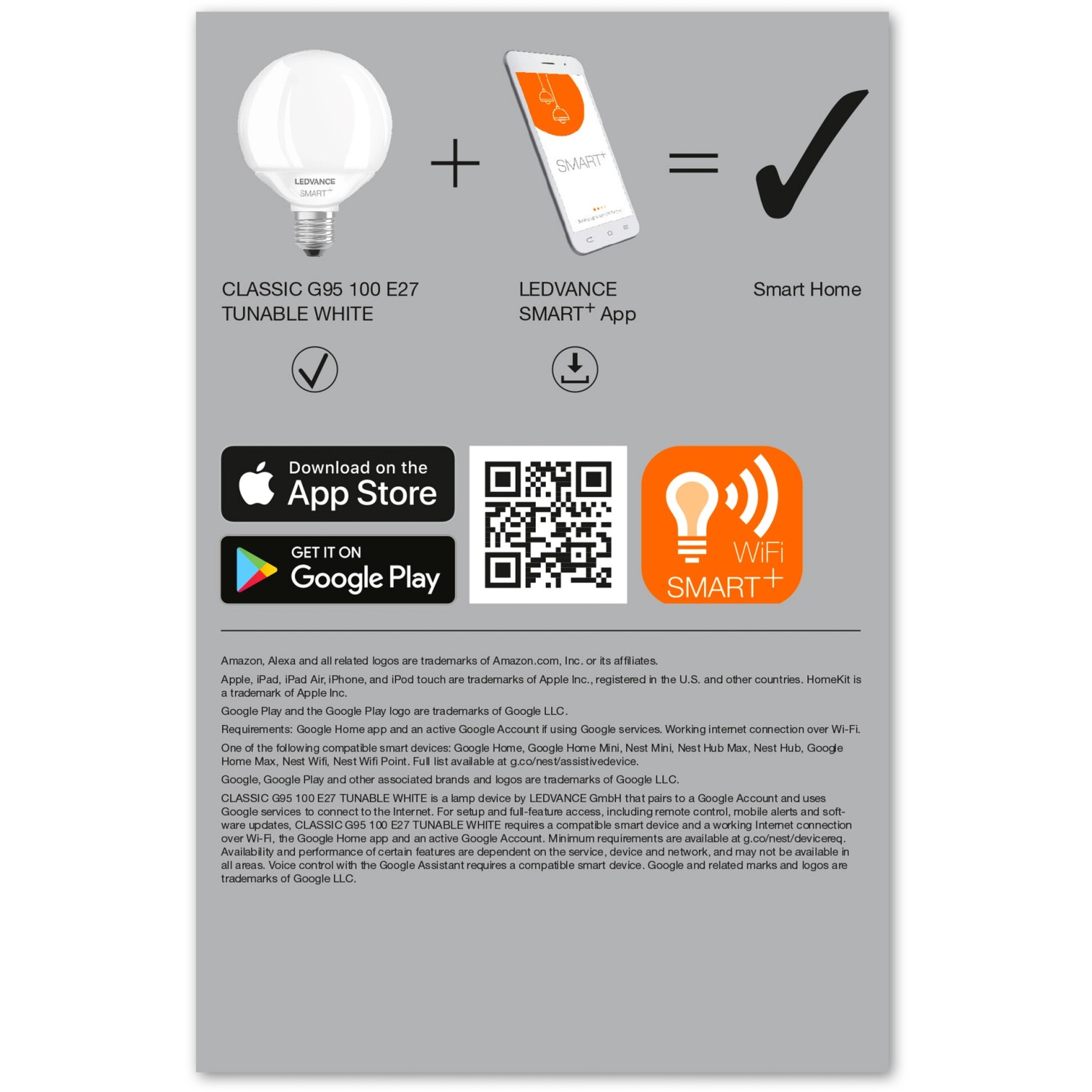 Ledvance Smart+ Leuchtmittel Wifi Globe TW E27/14 W Klar kaufen bei OBI