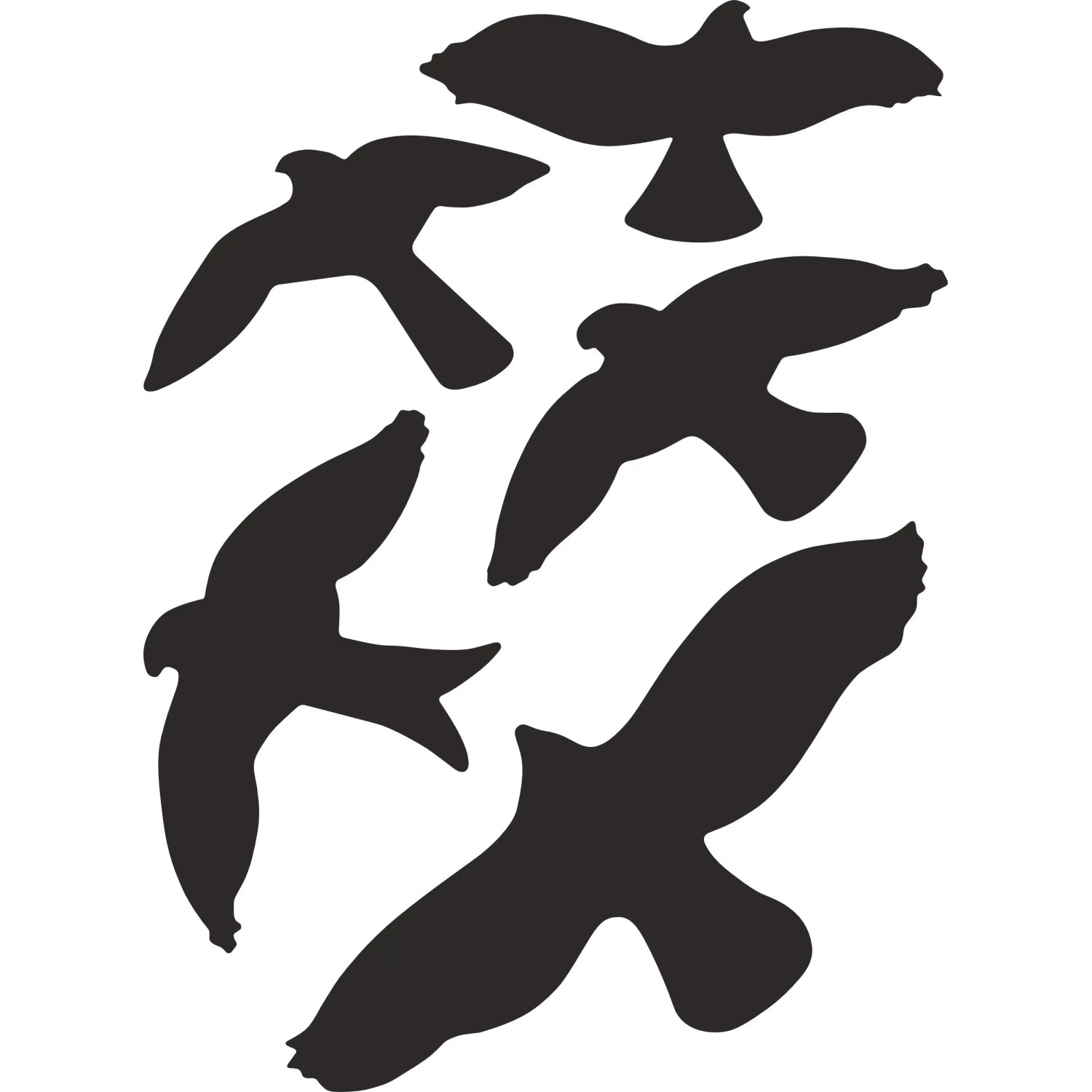 Aufkleber "Kontur Vögel'' 5er-Set 35 cm x 25 cm PVC-Folie kaufen bei OBI