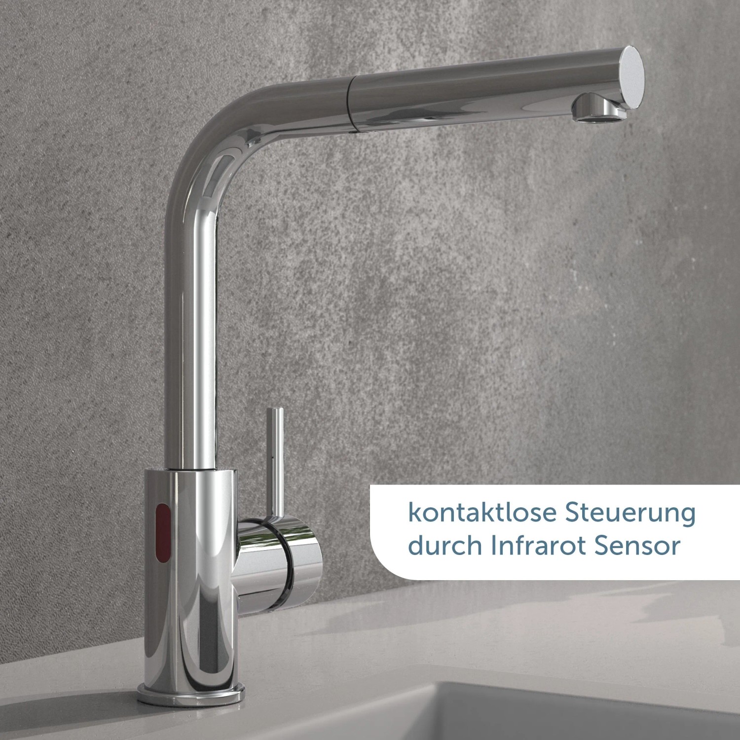 Schütte Sensor-Spültischarmatur Vital mit Herausziehbarem Auslauf Chrom ...