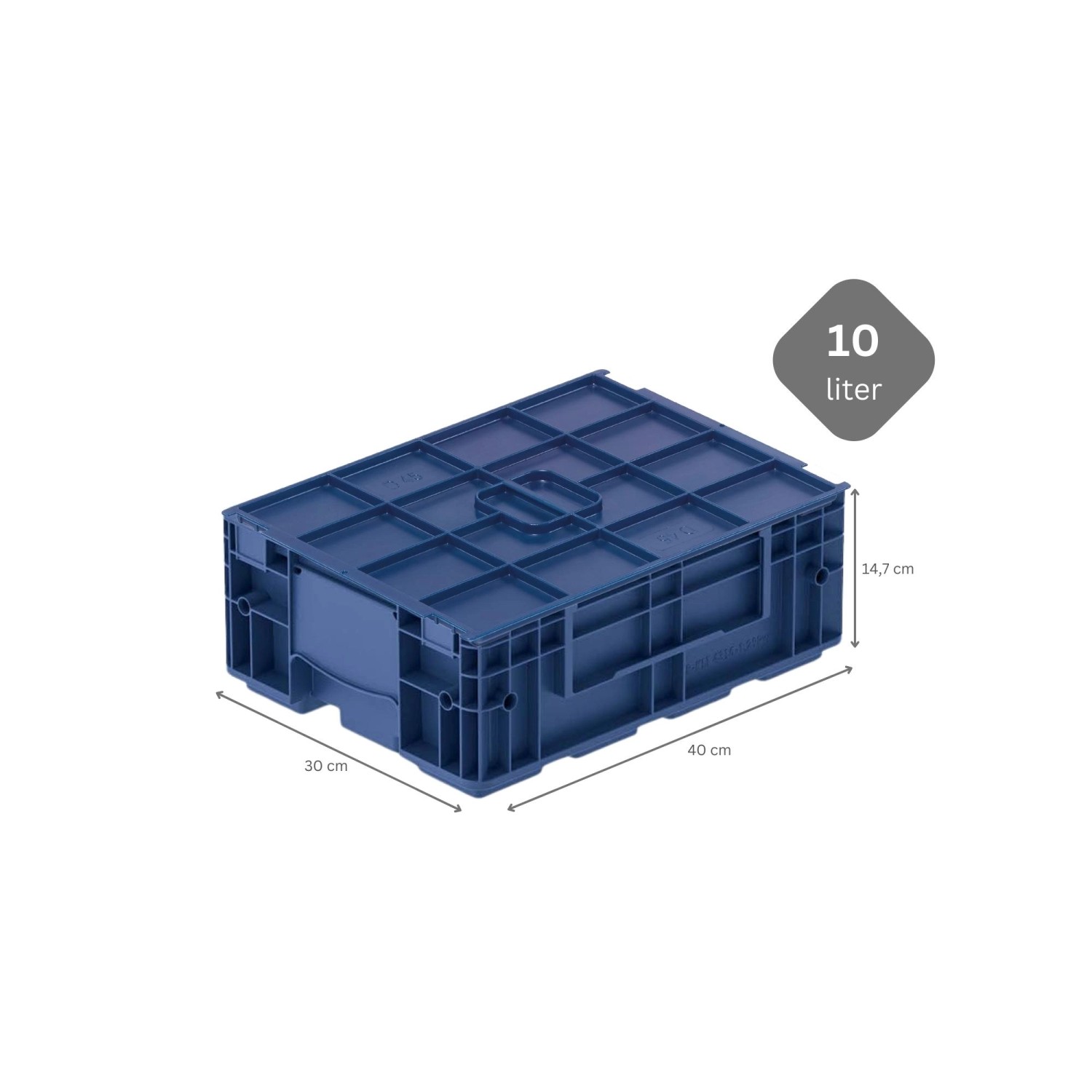 VDA KLT Kleinladungsträger Mit Verbundboden und Auflagedeckel HxBxT 14 ...