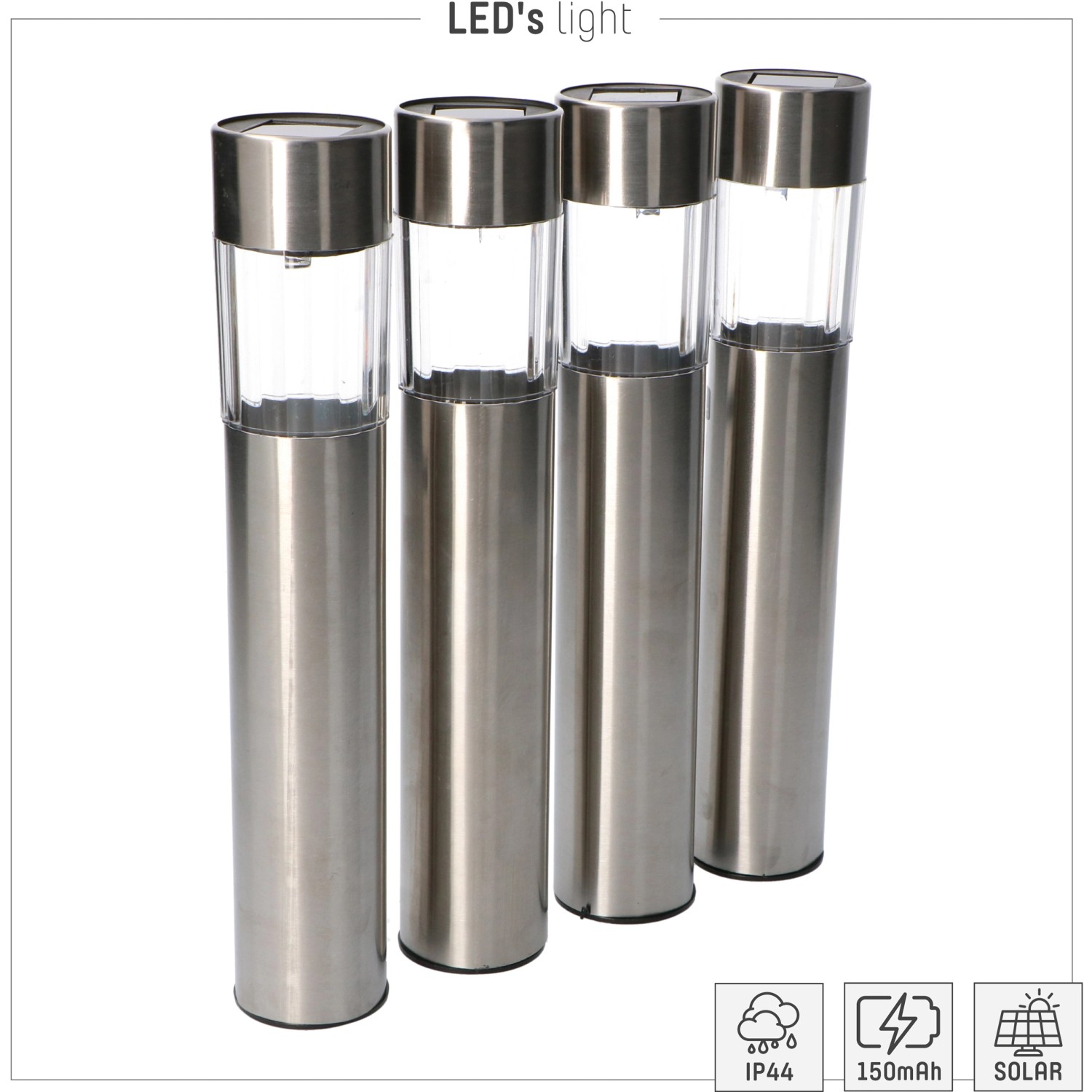 Solar-Wegeleuchte Sofia 1 lm 2700 K IP44 Sensor Rostfreier Stahl 4 Stk. kaufen bei OBI