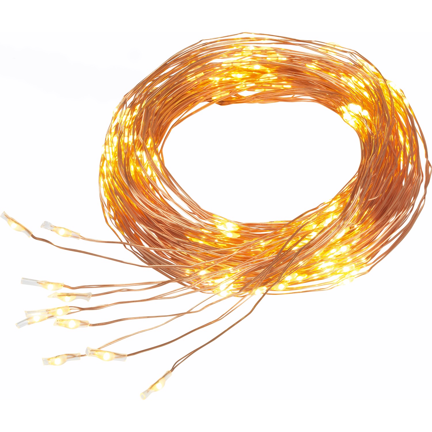 LED-Kupferdraht-Lichtschweif 300 LEDs Warmweiß Transparentes Kabel 7,9 ...