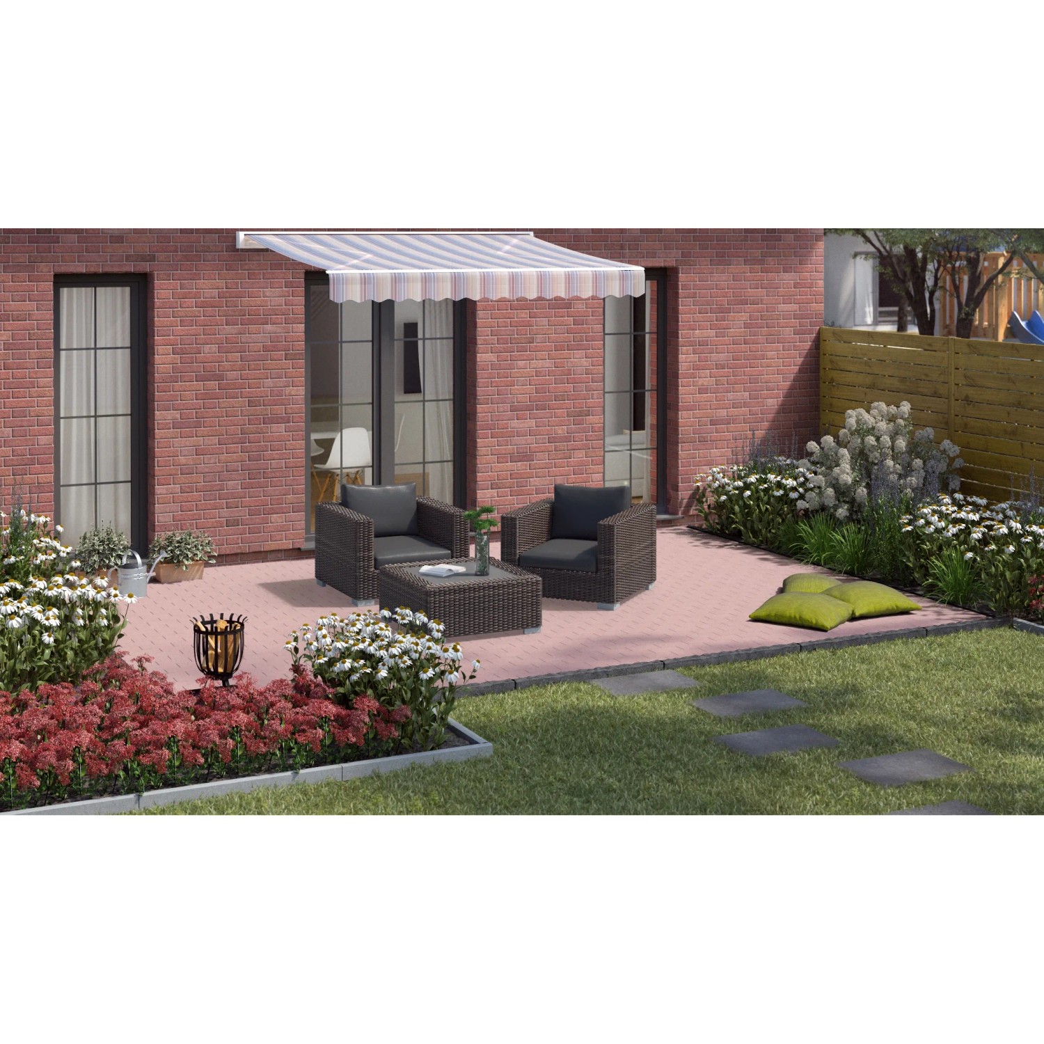 Rechteckpflaster Beton Rot 20 x 10 x 6 cm kaufen bei OBI