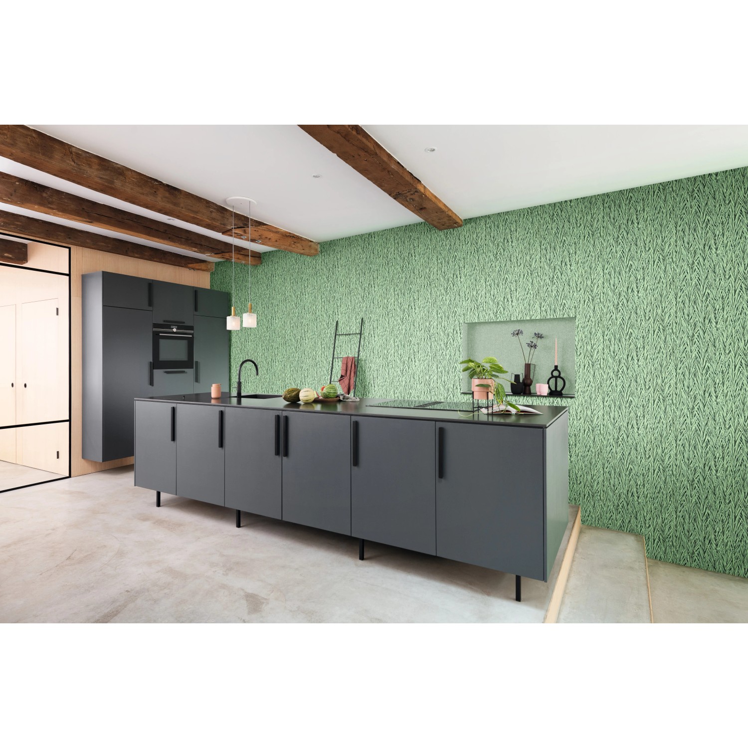 Rasch Vliestapete Composition 554175 Palmenblätter Hellgrün 10,05 mx0 ...