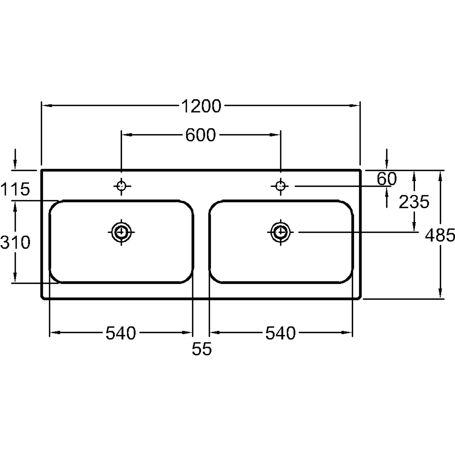 Geberit Doppelwaschbecken iCon 120 cm Weiß kaufen bei OBI