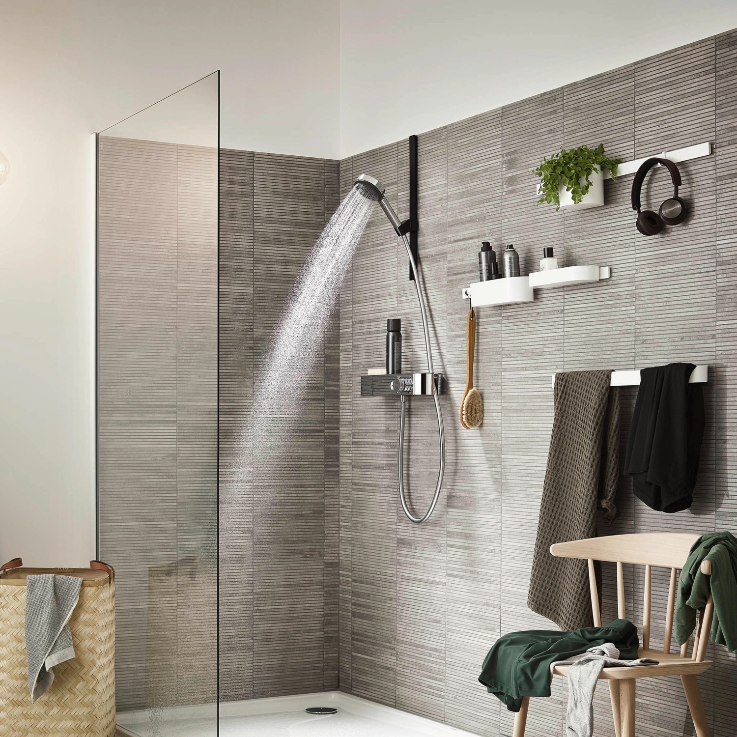 Hansgrohe Duschbrause Pulsify Select S 105 Chrom mit 3 Strahlarten ...