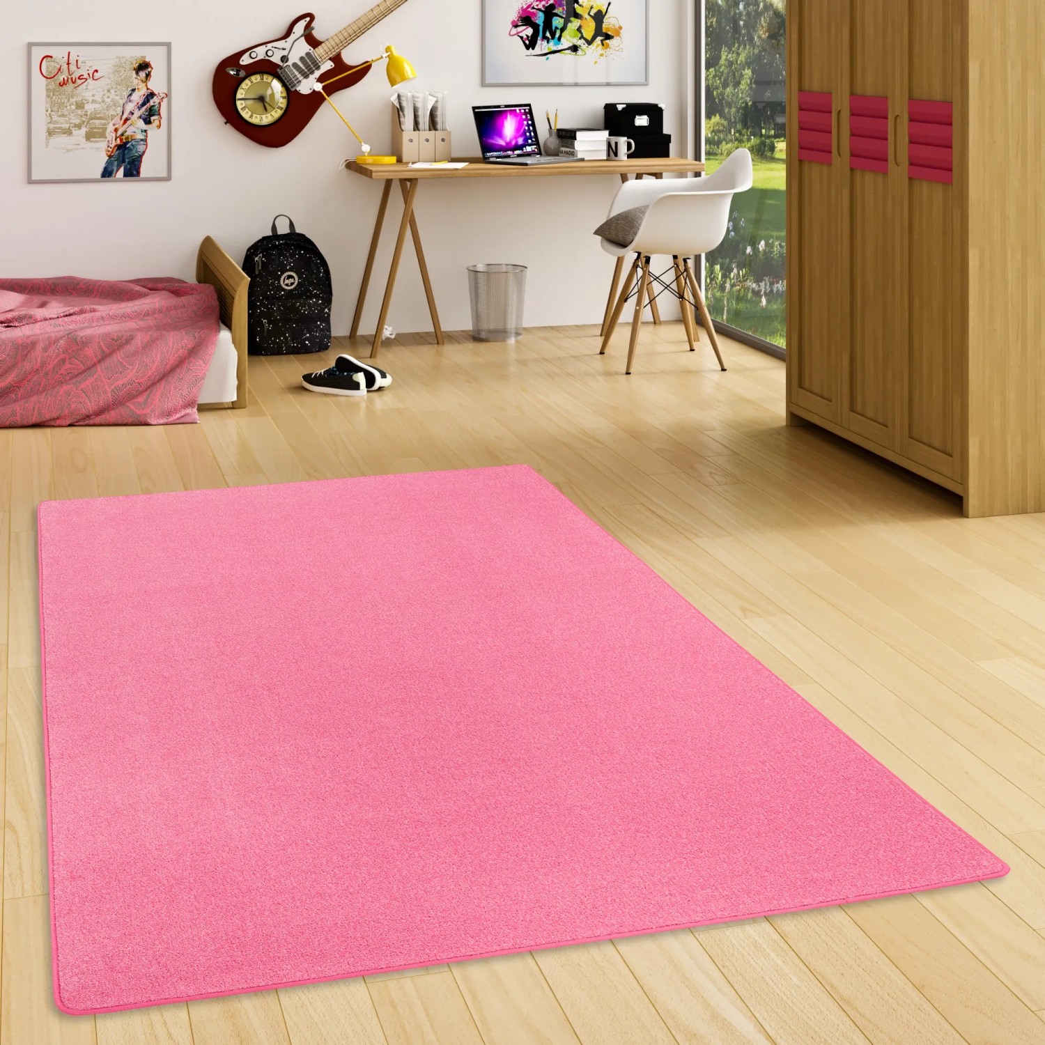 Kinderzimmer Teppich Rosa
