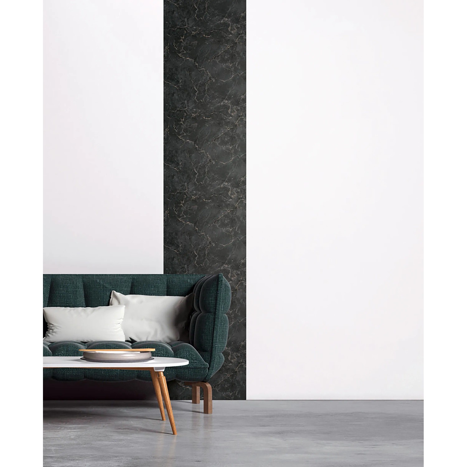 AS-Creation Wandpaneel selbstklebend 3D Marmor Schwarz 2,50 x 0,52 m ...